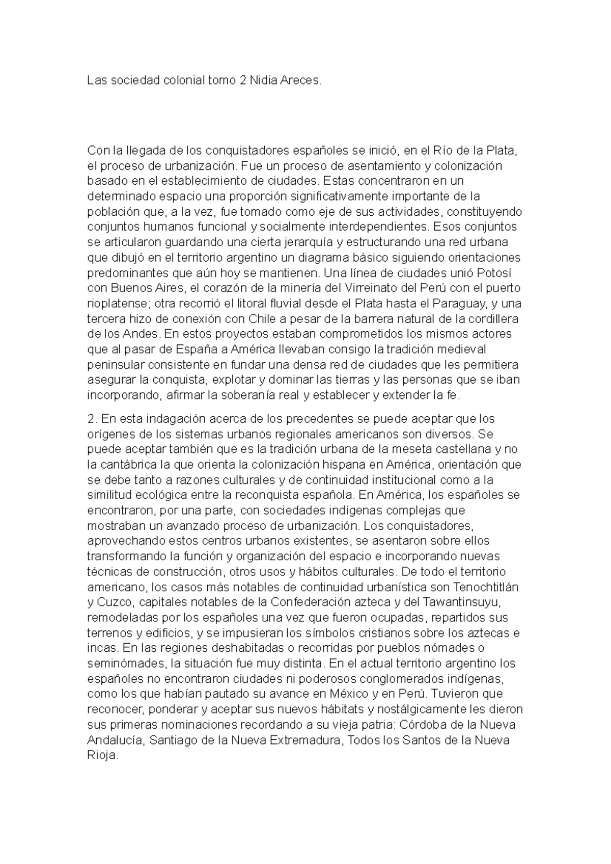 Las sociedad colonial tomo 2 Nidia Areces - Con la llegada de los ...