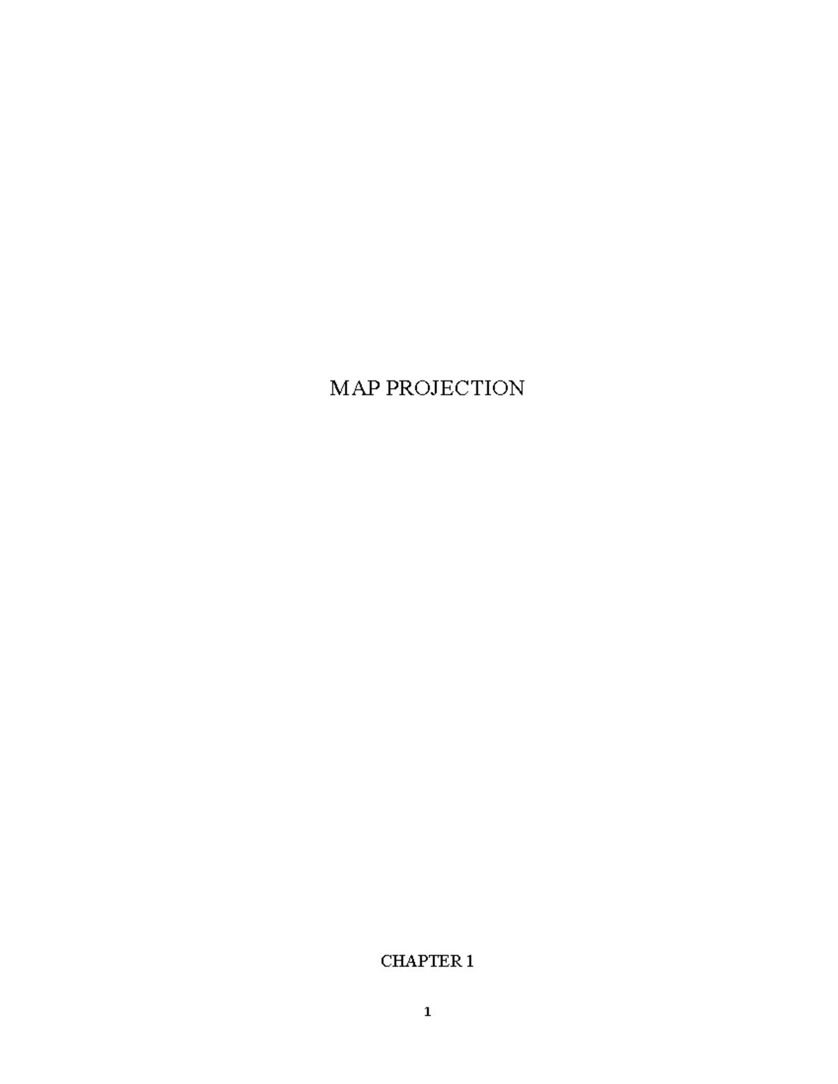 MP-E - Lecture notes 1 - MAP PROJECTION CHAPTER 1 Representation of ...
