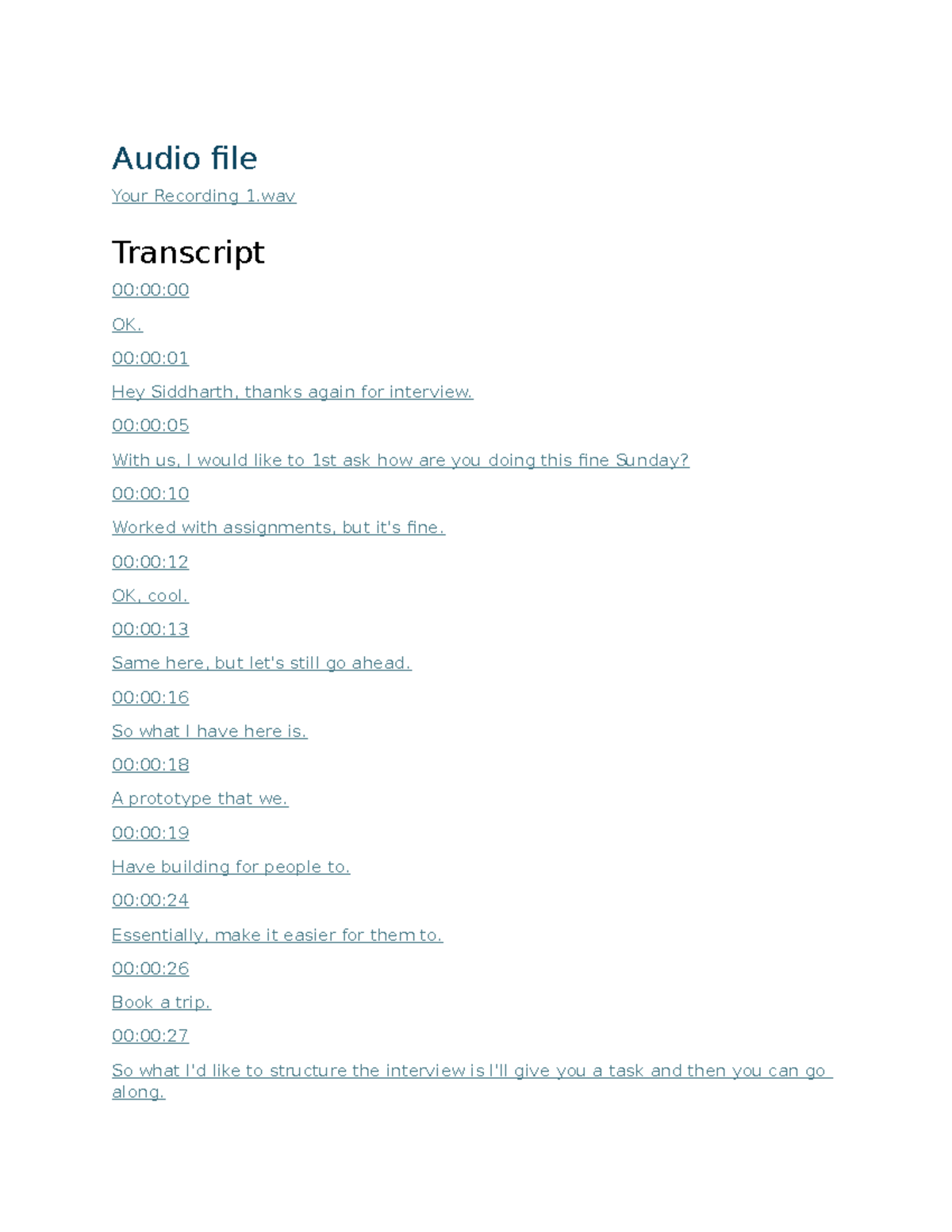 Interview Transcript DSI CMU - Audio file Your Recording 1 Transcript ...