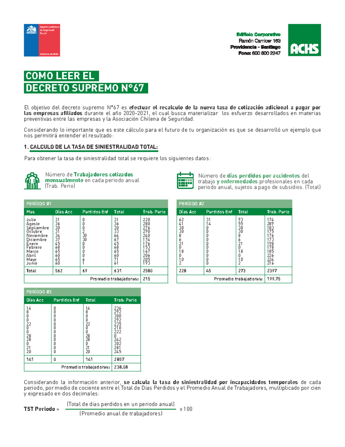 ACHS Hoja Calculo DS 67 V04 - COMO LEER EL El objetivo del decreto ...