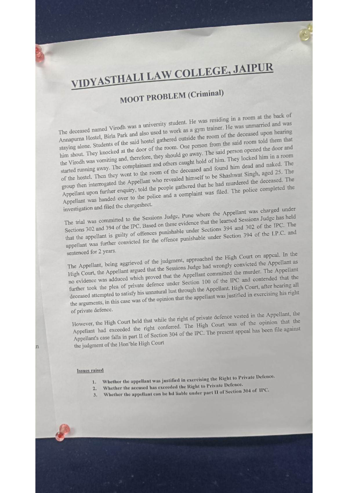 Law - Important material for files n projects - Law and Education - Studocu