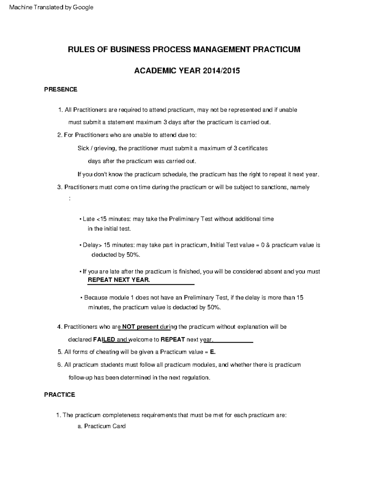 Business Process Management-1 - The practicum completeness requirements ...