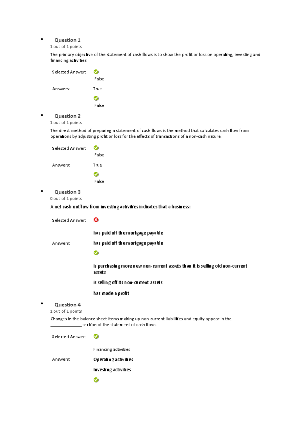 quiz review Tutorial work - 7, 9 - 11 - Question 1 1 out of 1 points ...