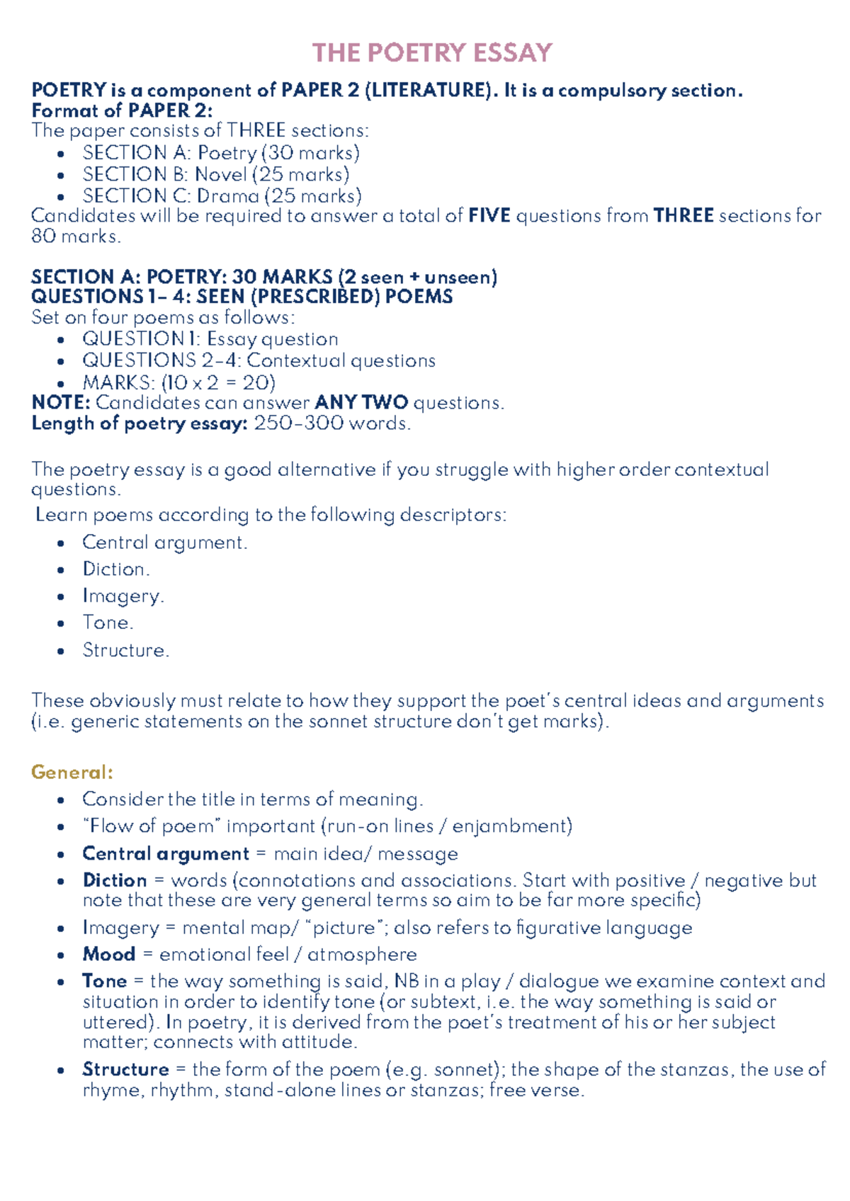 Poetry - THE Unseen POEM and THE Essay - THE POETRY ESSAY POETRY is a ...