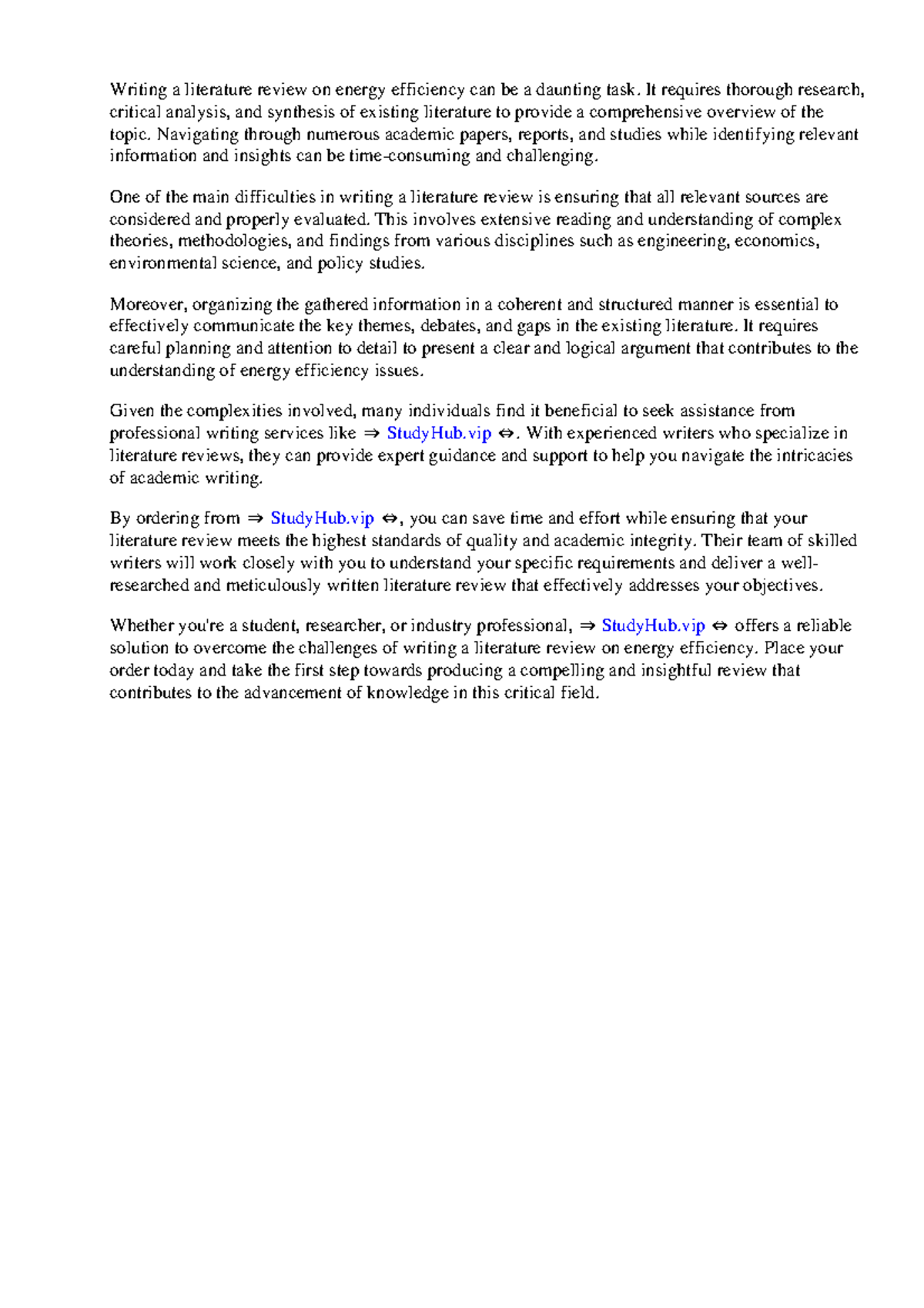Energy Efficiency Literature Review - Writing a literature review on ...