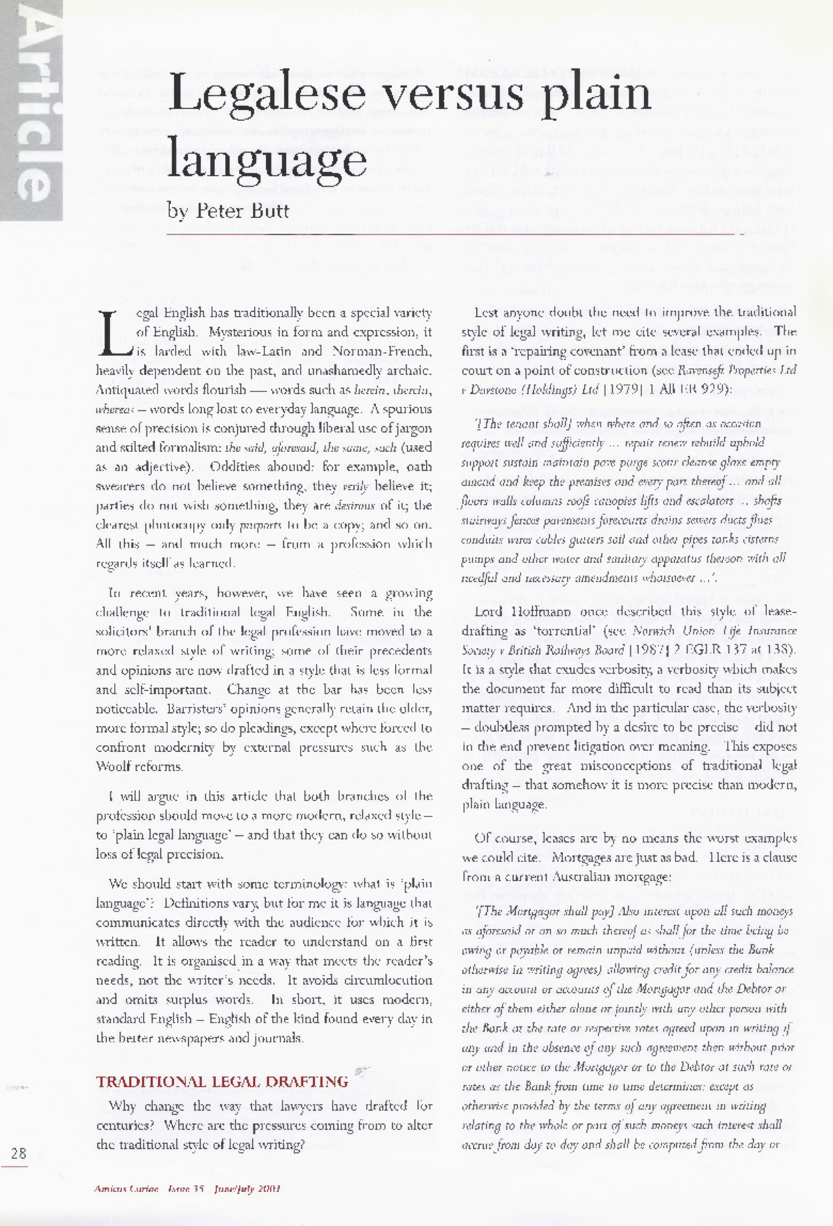 1332 1452 1 SM - Leaning material - Legalese versus plain language by ...