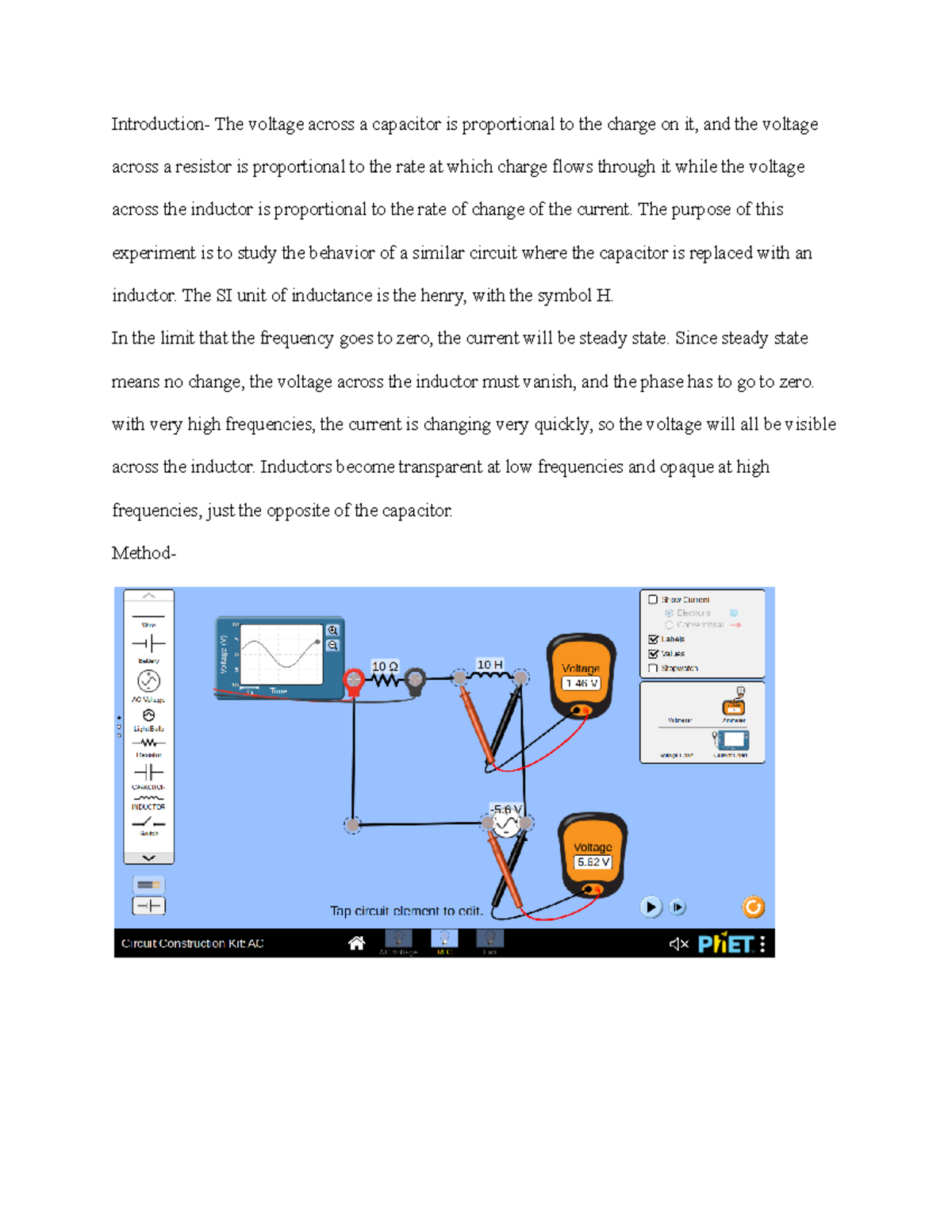 2021_Physics_RL Circuits Lab Report - PHYS 114 - CUNY - Studocu