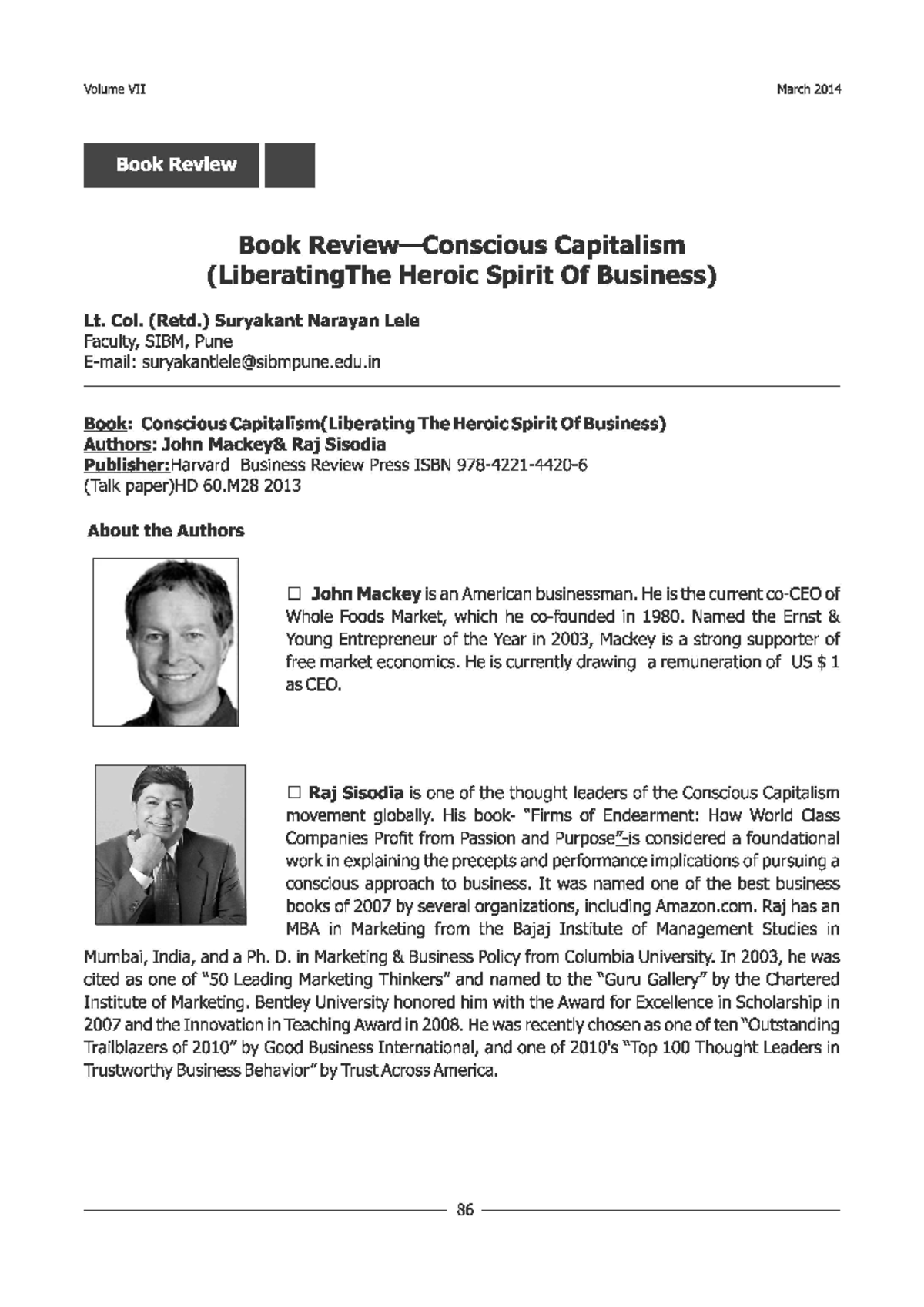 Conscious capitalism - Book Review Book Review—Conscious Capitalism ...