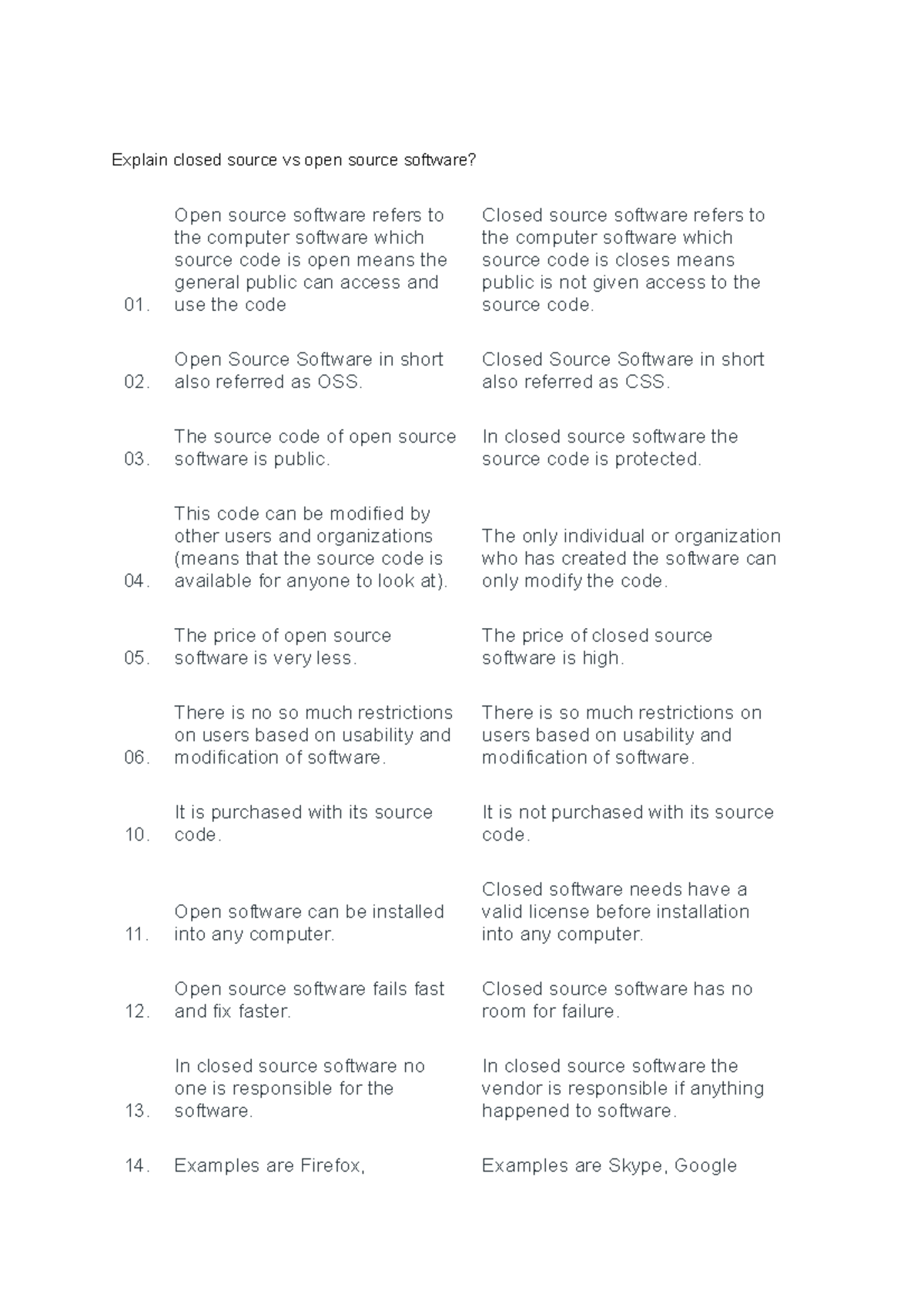 IOT Question BANK UNIT 2 - Explain closed source vs open source ...