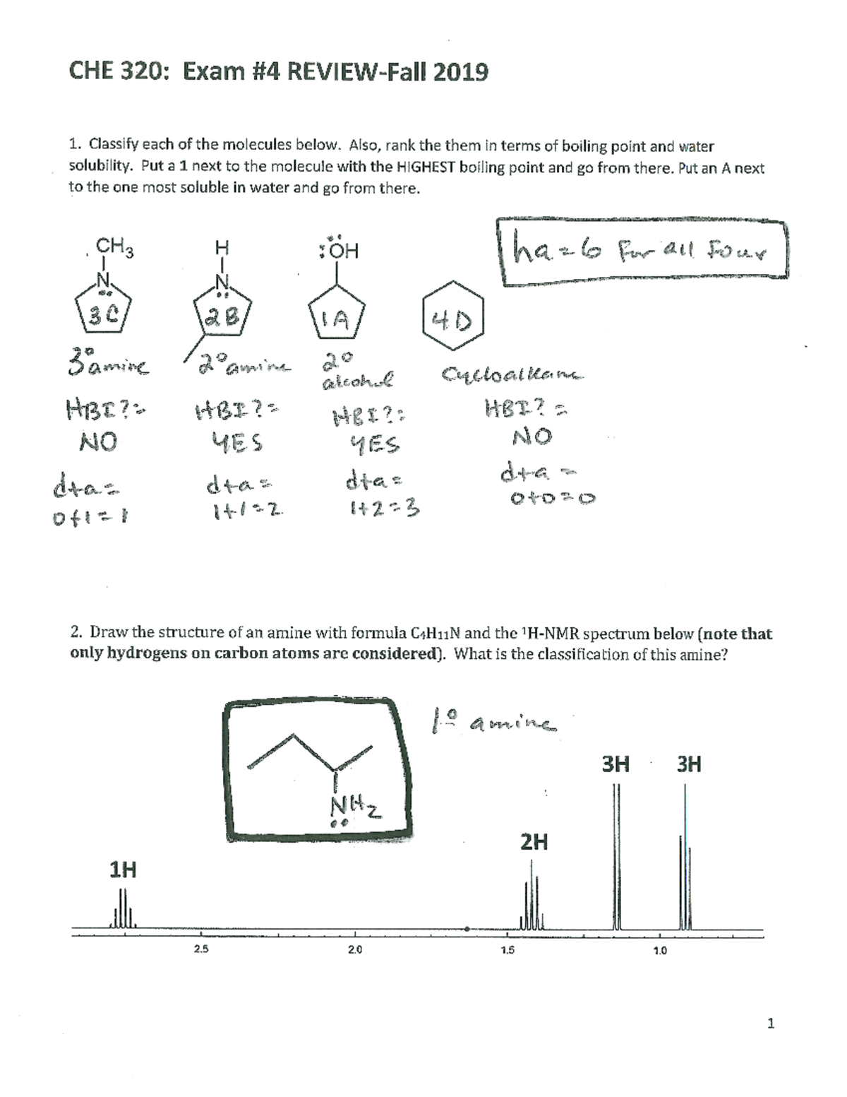 REV E4 key - This is practice work for organic chemistry II with Dr ...