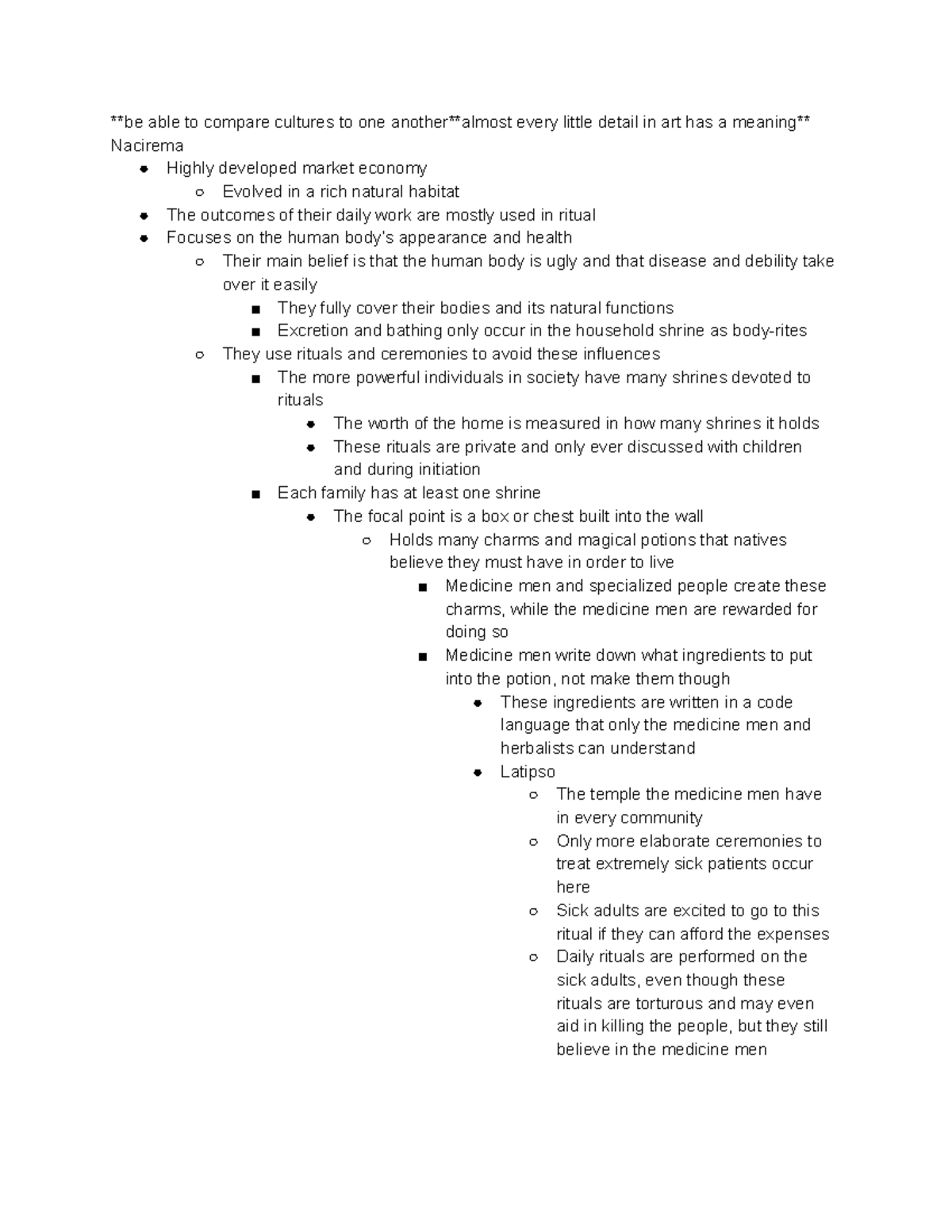 Arts of Africa Fall 2017 Notes - able to compare cultures to one every ...