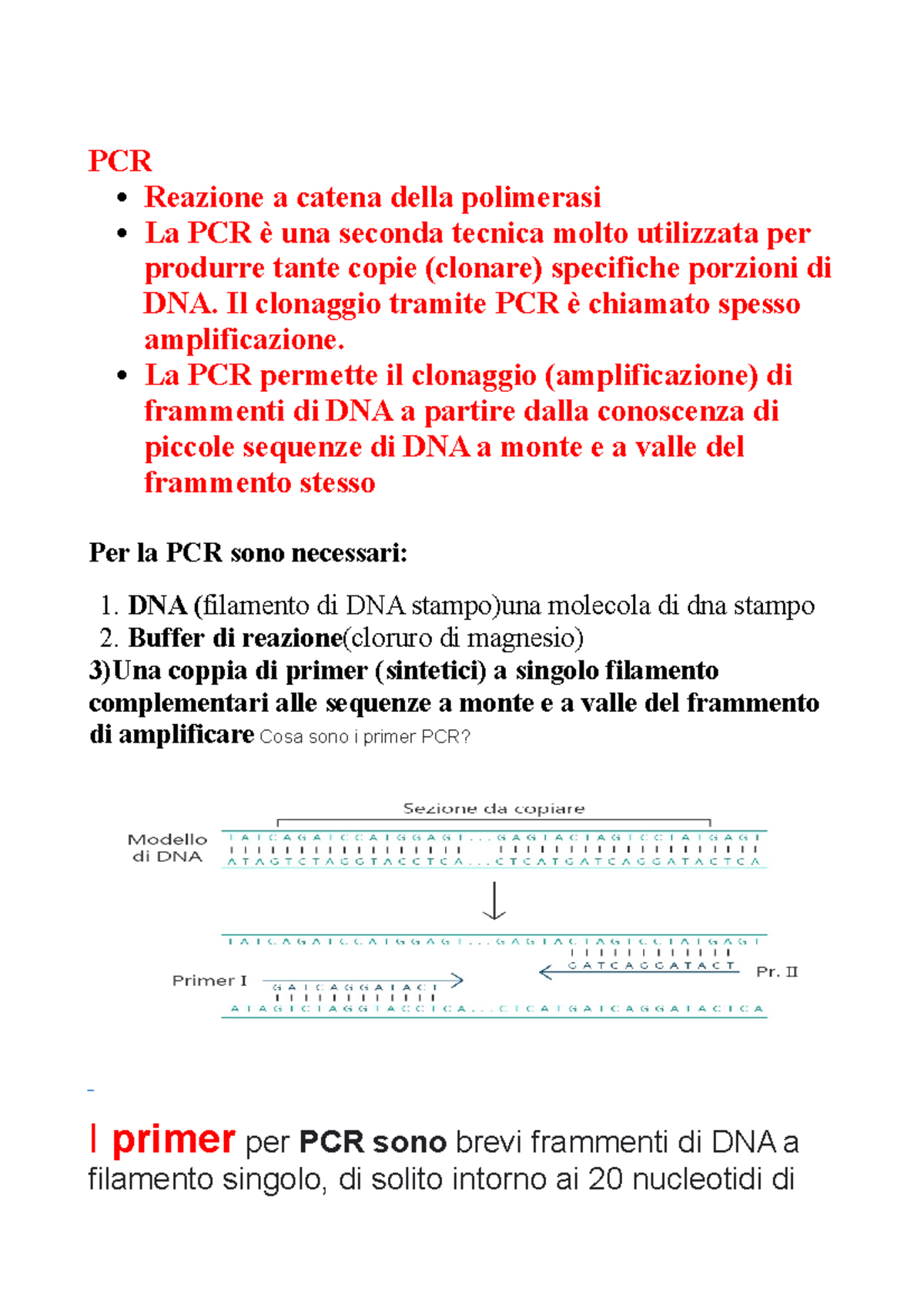 3-PCR - Primer- Marcatori Microsatellite - PCR • Reazione a catena ...