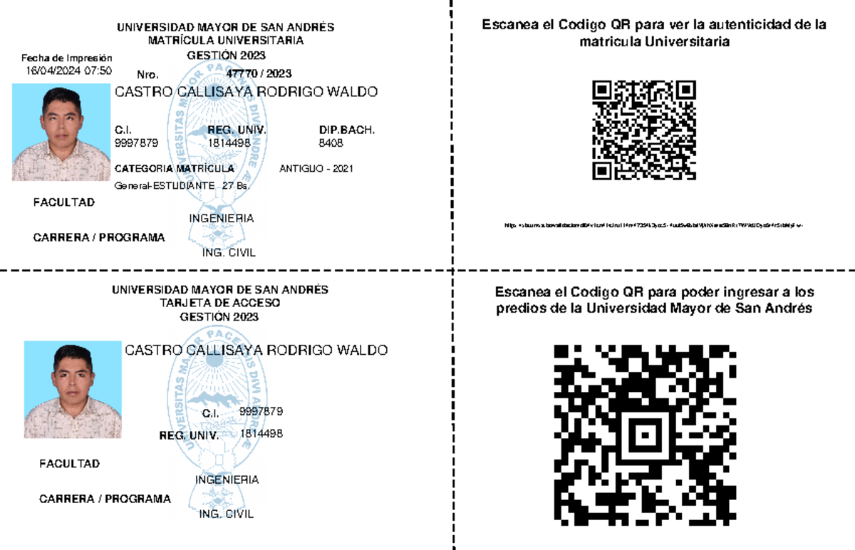 Report Matricula Pregrado - ANTIGUO - 2021 UNIVERSIDAD MAYOR DE SAN ...