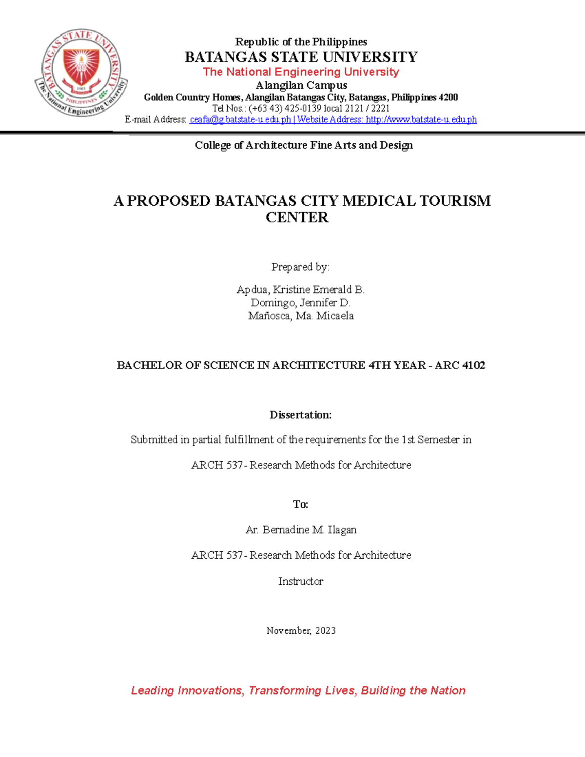 RMA Chapter 1-2 - rma - BATANGAS STATE UNIVERSITY The National ...