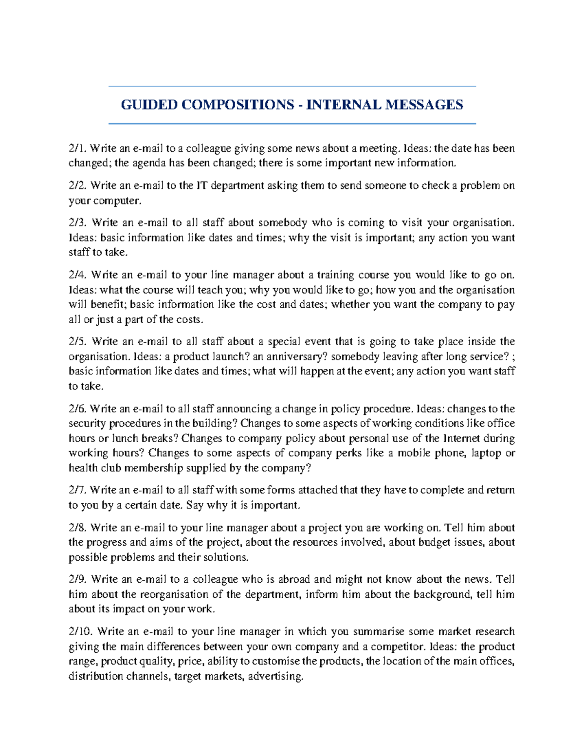 2. Guided Compositions - Internal Messages - GUIDED COMPOSITIONS ...