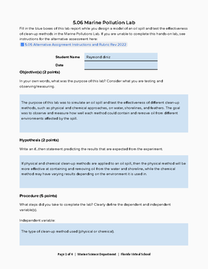 Copy of 4.04 Lab Report Template Rev 2022 - 4 Marine Populations Lab ...