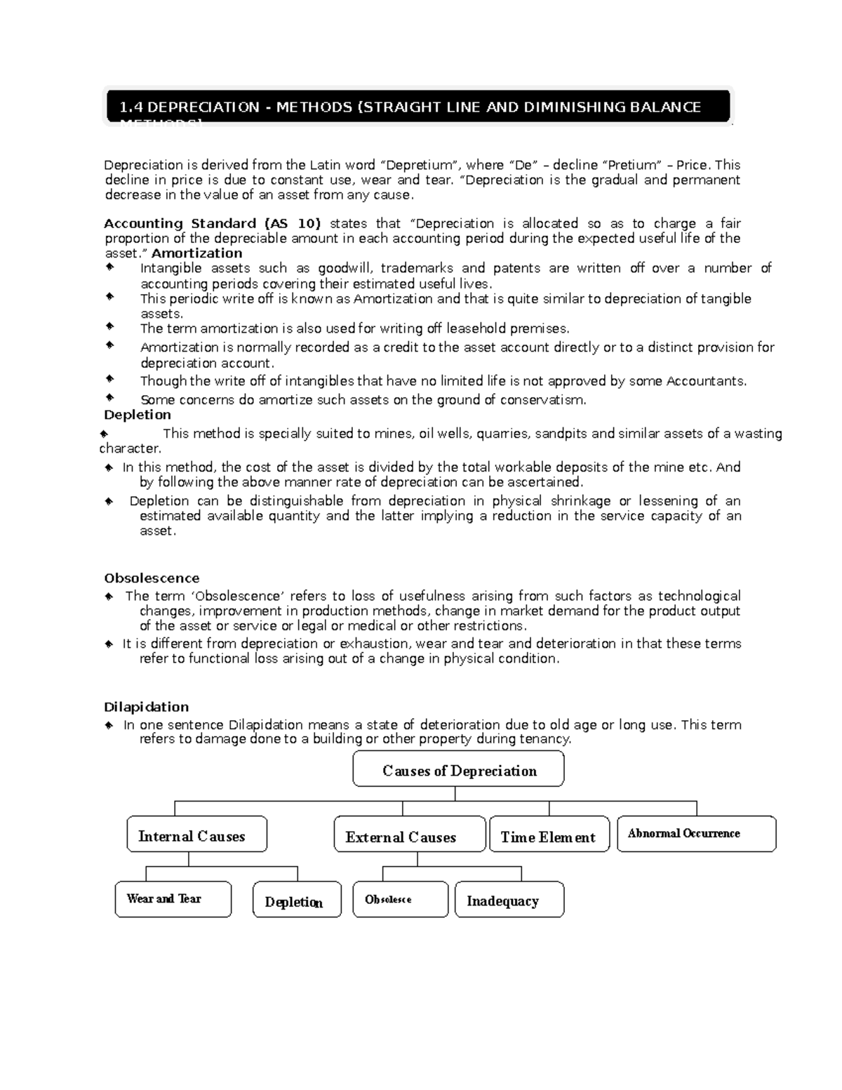 ACC lecture #12 - 1 DEPRECIATION - METHODS (STRAIGHT LINE AND ...