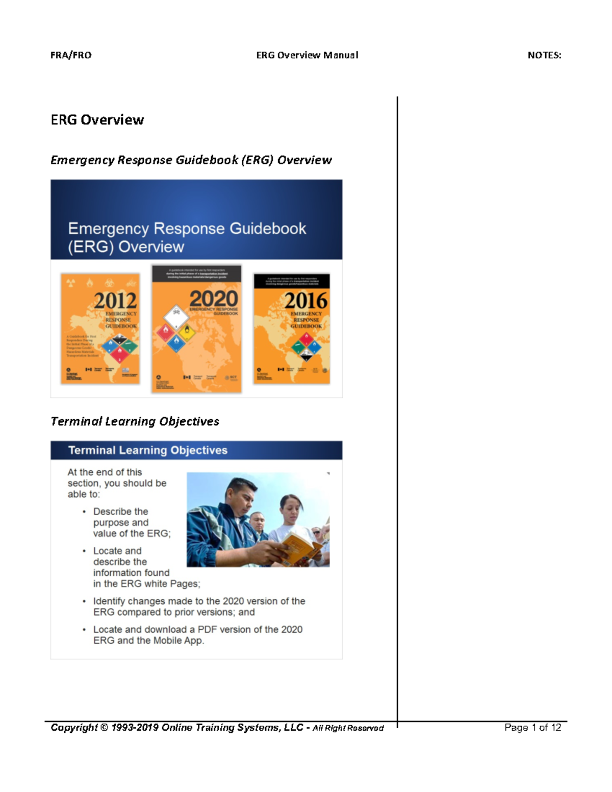 6 ERG Overview - Curso de primer respondedor a incidentes con ...