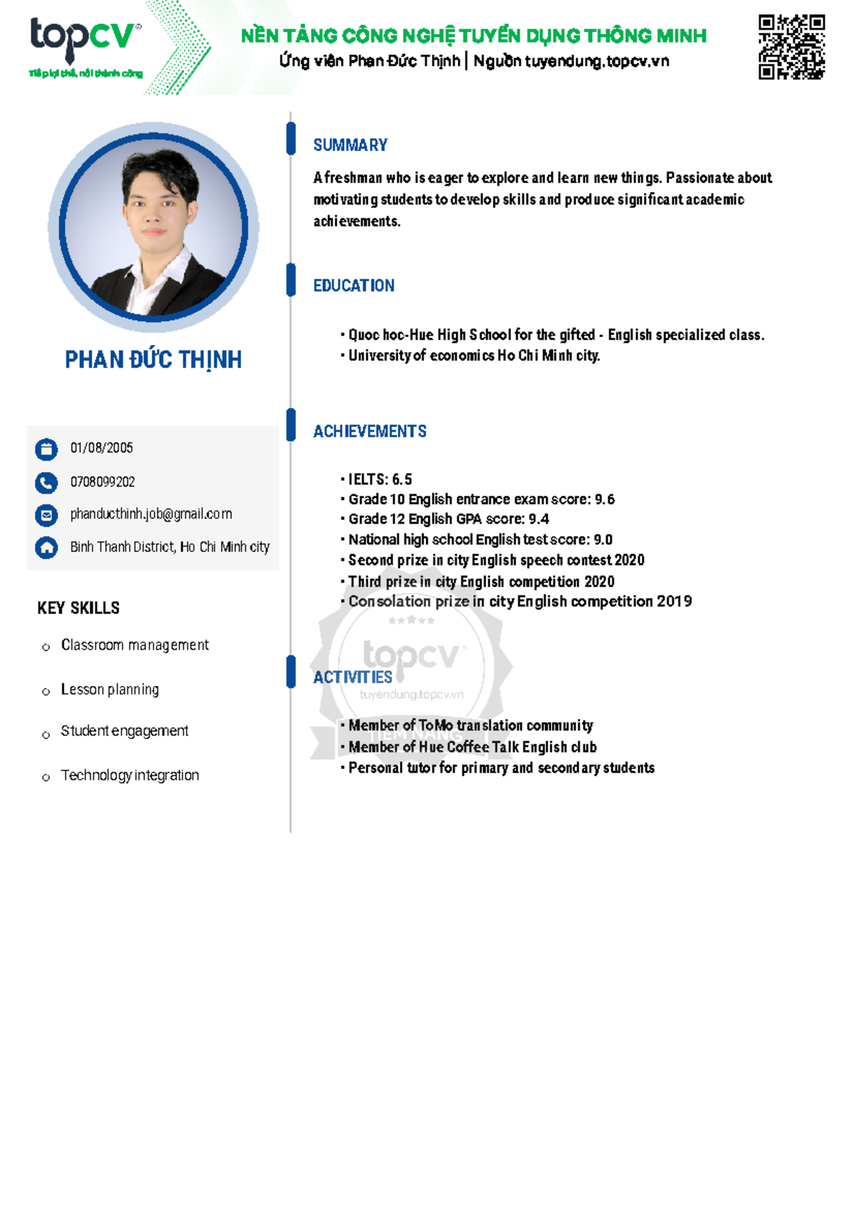 Phan Duc Thinh Top CV - ssssssssssssssssss - Tiếp lợi thế, nối thành ...