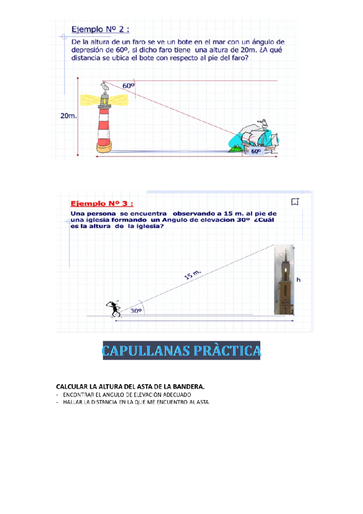 Mate co,u - fgdfgdfg - Ejemplo 2 : De la altura de un faro se ve un ...