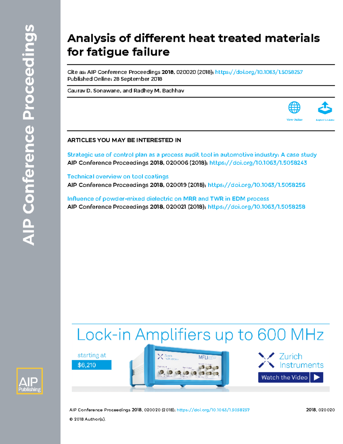 EN 19, 4 - paper - AIP Conference Proceedings 2018 , 020020 (2018); doi ...