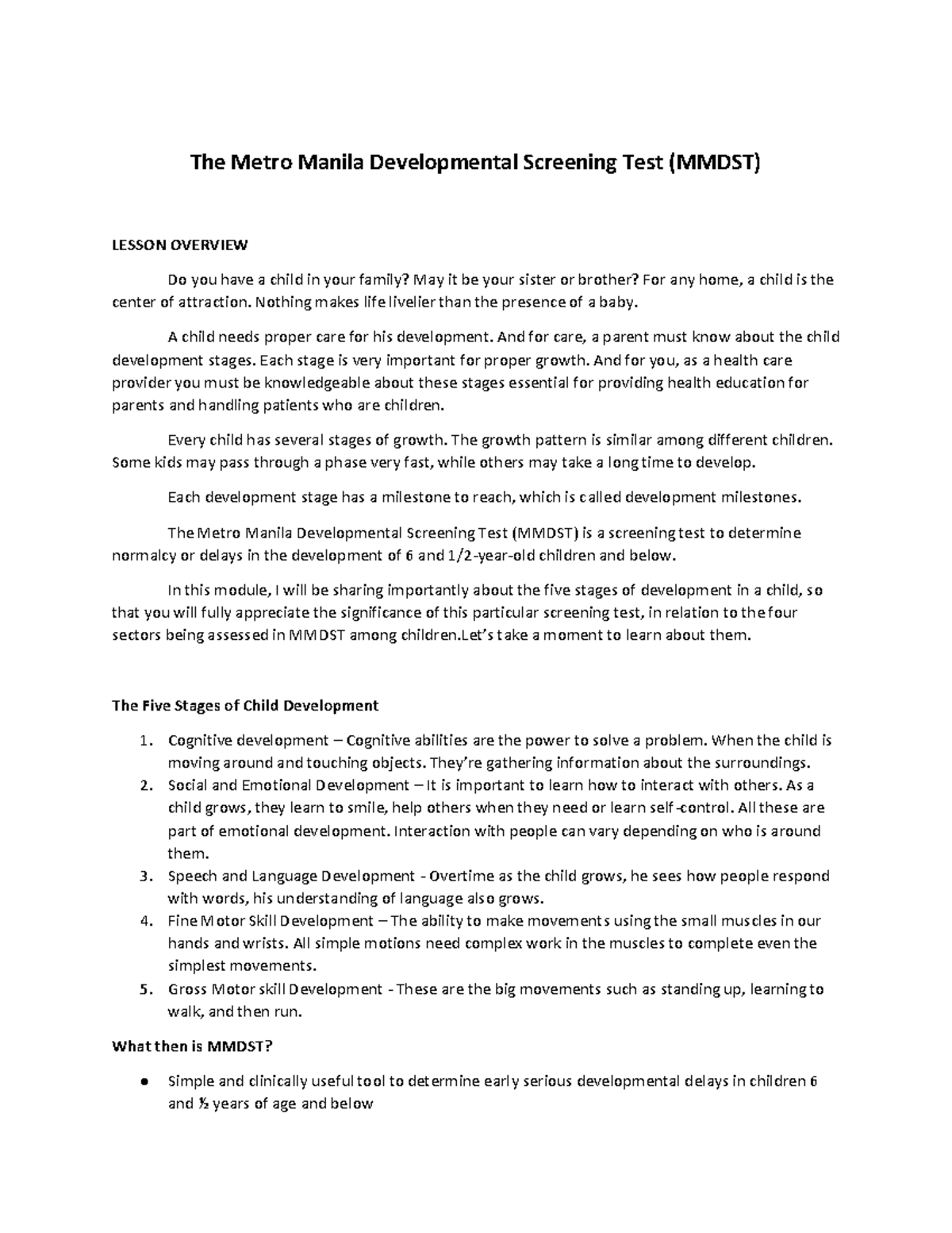 Mmdst- Module - i HOPE THIS IS HELPFUL - The Metro Manila Developmental ...