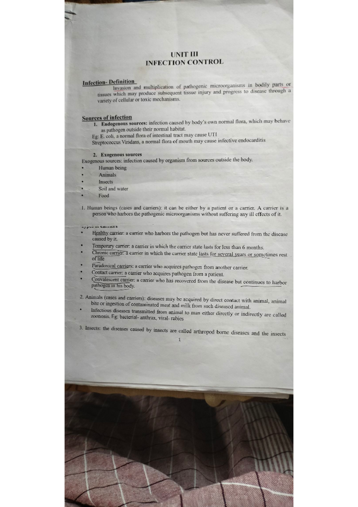 Infection control - Bsc nursing - Studocu