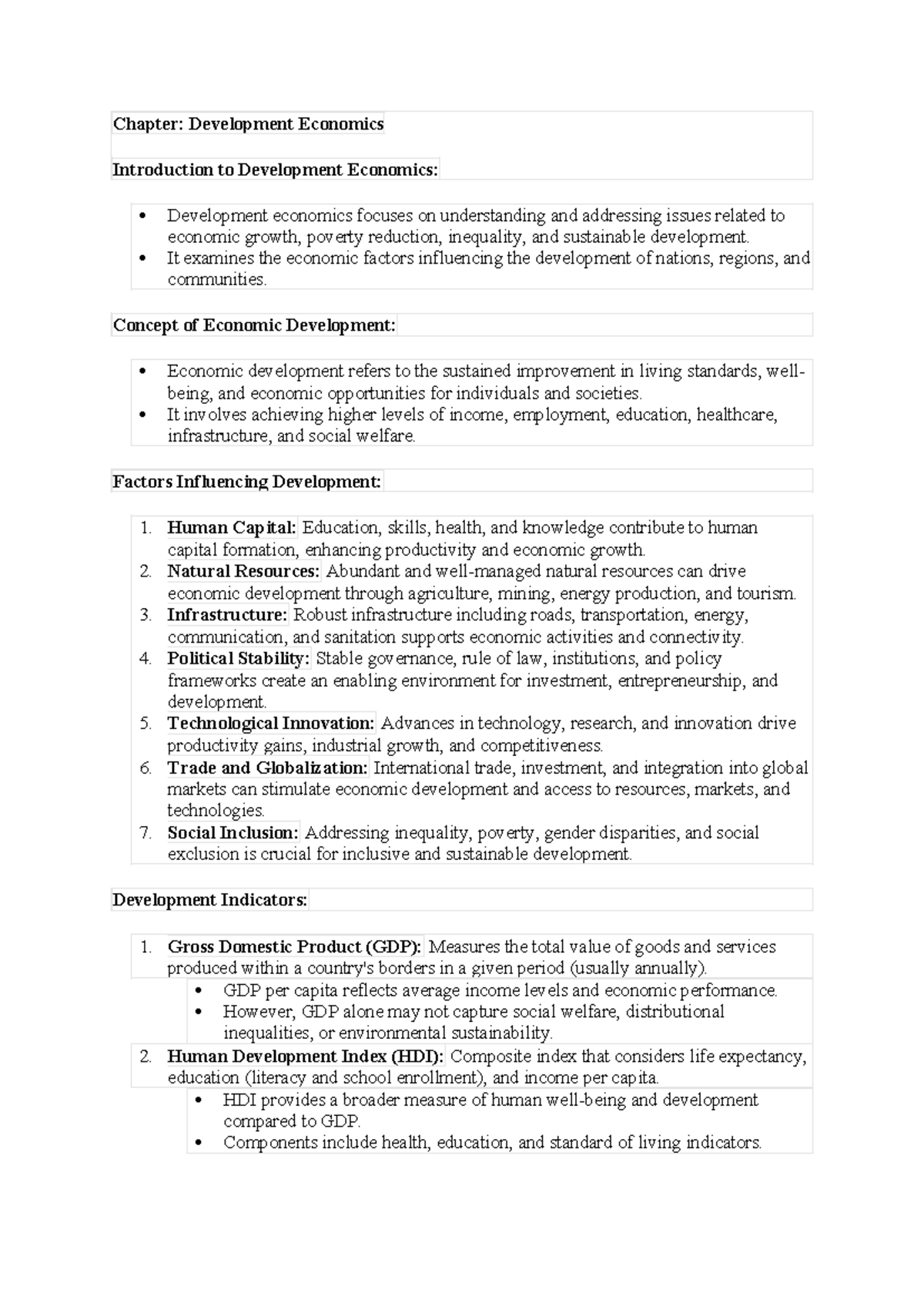 Development - detail notes and easy to be read - Chapter: Development ...