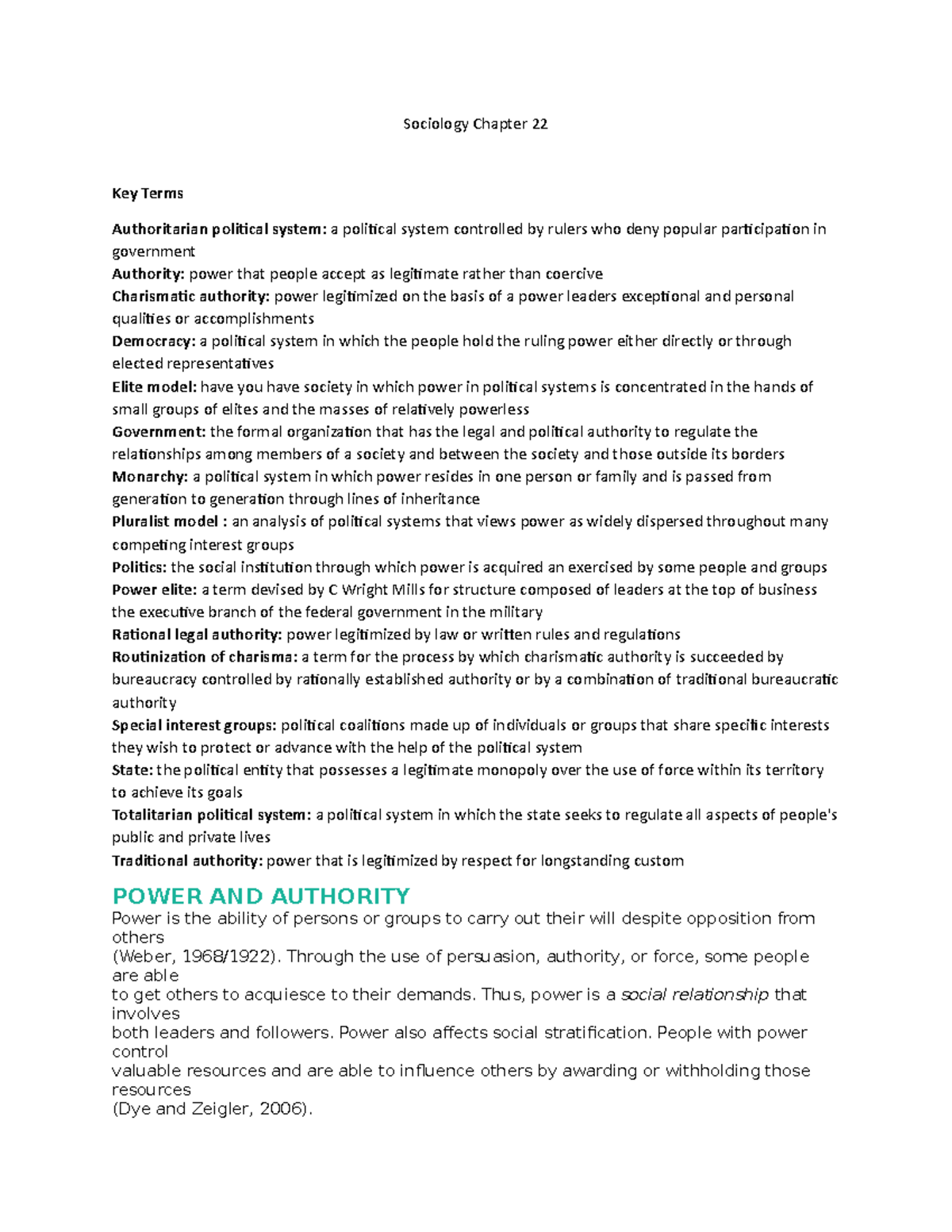 Sociology Chapter 22 - notes from textbook - Sociology Chapter 22 Key ...