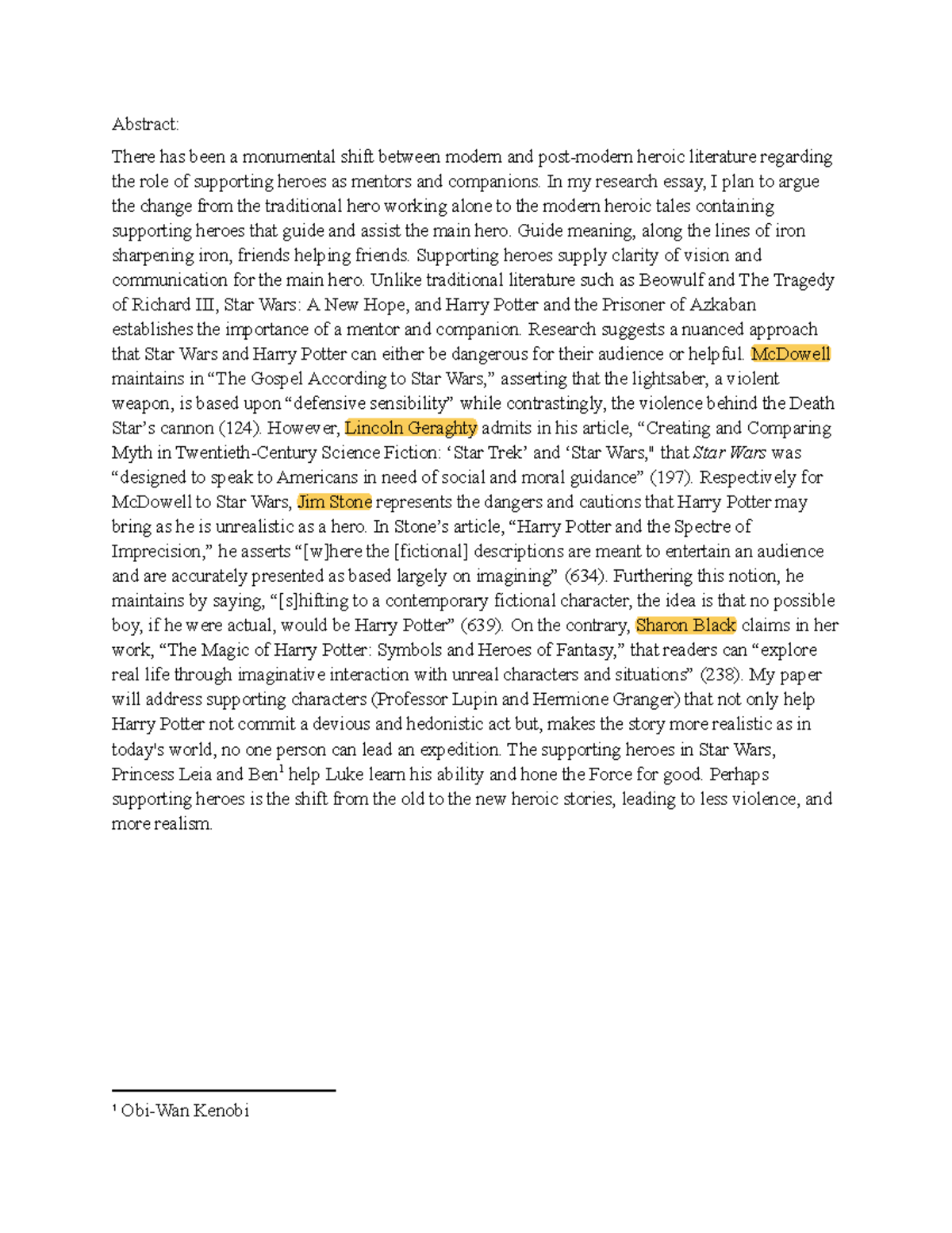 Outline and Abstract - Critical Research Essay - Abstract: There has ...