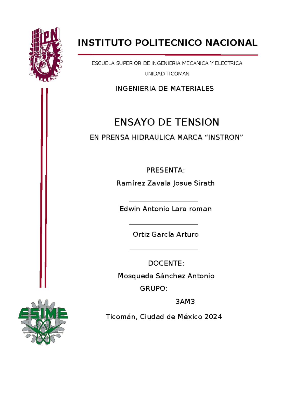 Practica impacto - SDDAD - ciencia de los materiales - GRUPO: 3AM ...