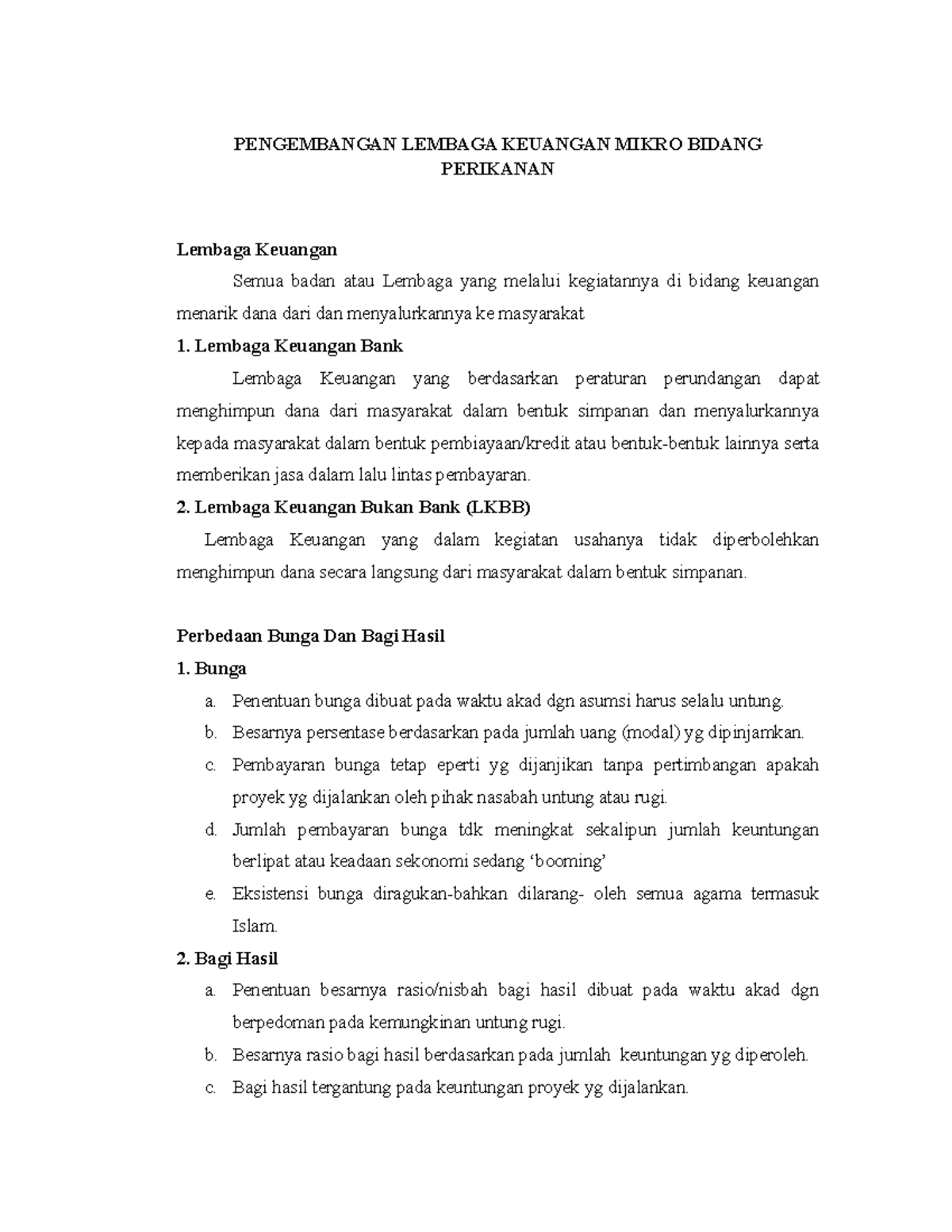 Pengembangan Lembaga Keuangan Mikro Bidang Perikanan - PENGEMBANGAN ...