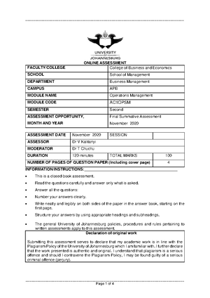Logistics Management - Exam 2020.pdf 1 - - Studocu