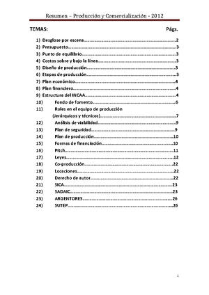 Teoría Producción Ejecutiva - TEORÍA PRODUCCIÓN EJECUTIVA Profesora ...