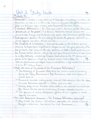 Filled Study Guide - HUM 2223 - Studocu