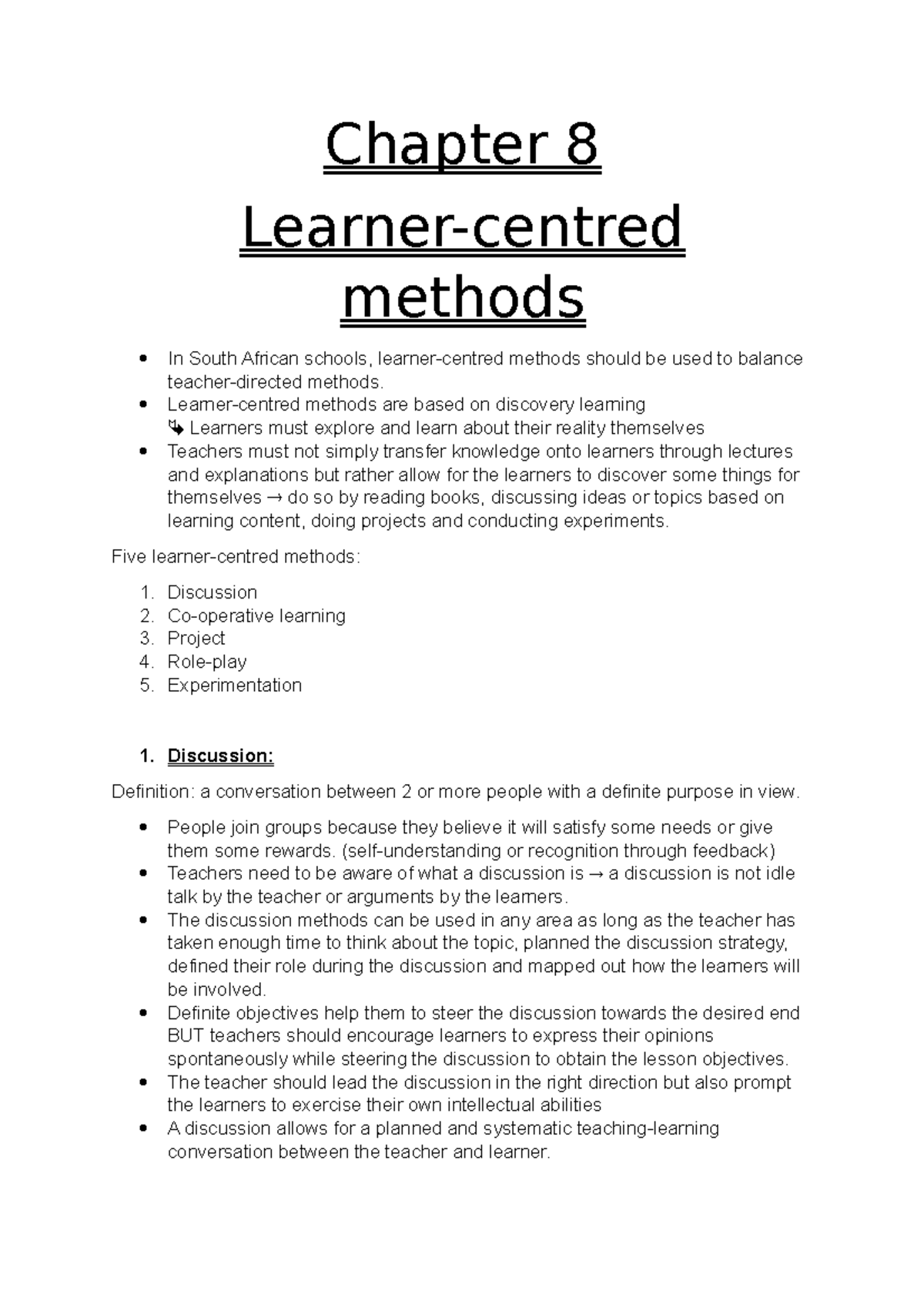 Chapter 8 - These notes cover the work done in OPV 212. These notes ...