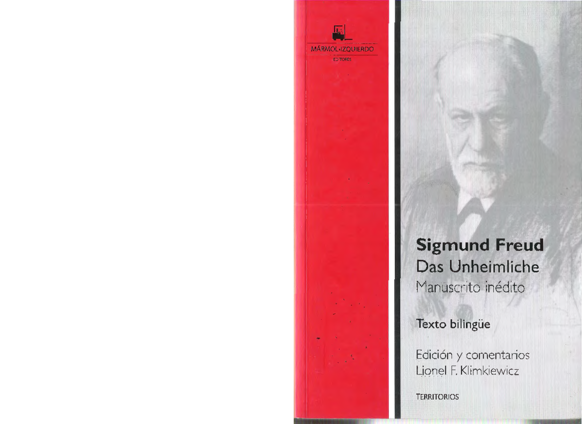 Das unheimliche manuscrito inedito bilingue sigmund freud - Sigm'und ...