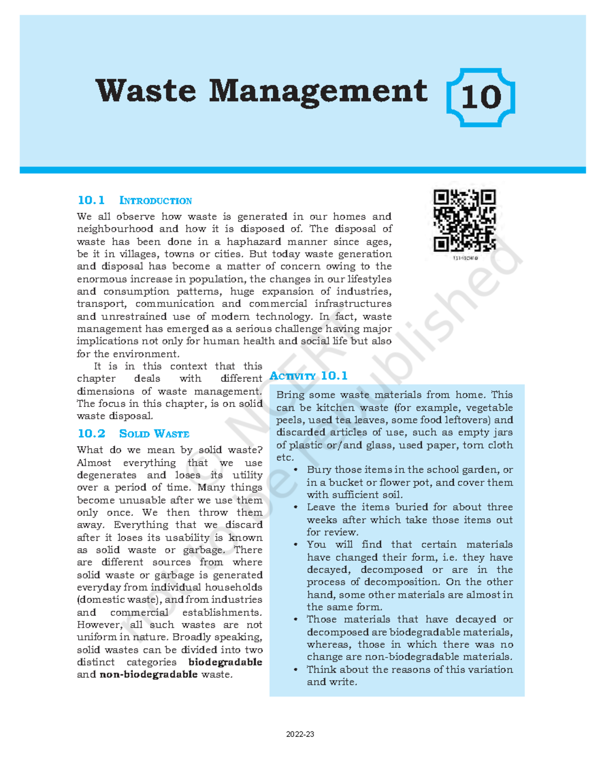 Waste Management - 10 IntroductIon We all observe how waste is ...