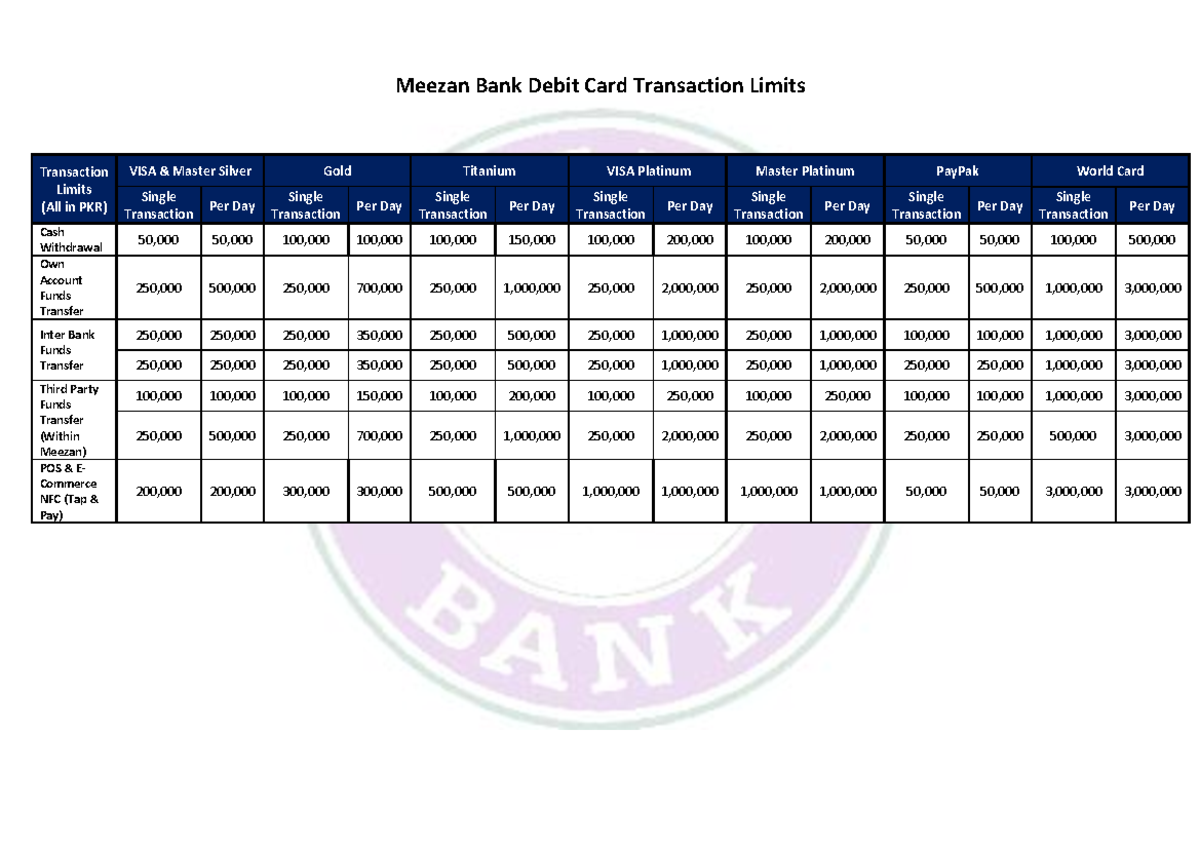 Visa Debit TL - Wvwhw whwvw wwhhw ww - Meezan Bank Debit Card ...
