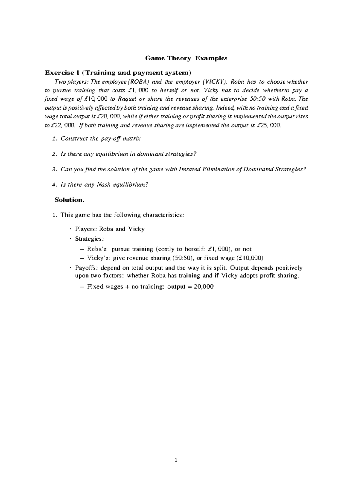 OR Game Theory Examples Game Theory Examples Exercise 1 Training And or-game-theory-examples-game-theory-examples-exercise-1-training-and