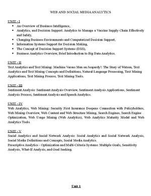 Unit -4 Predictive analytics - UNIT IV Neural Networks (NN), Support Vector Machines (SVM), and ...