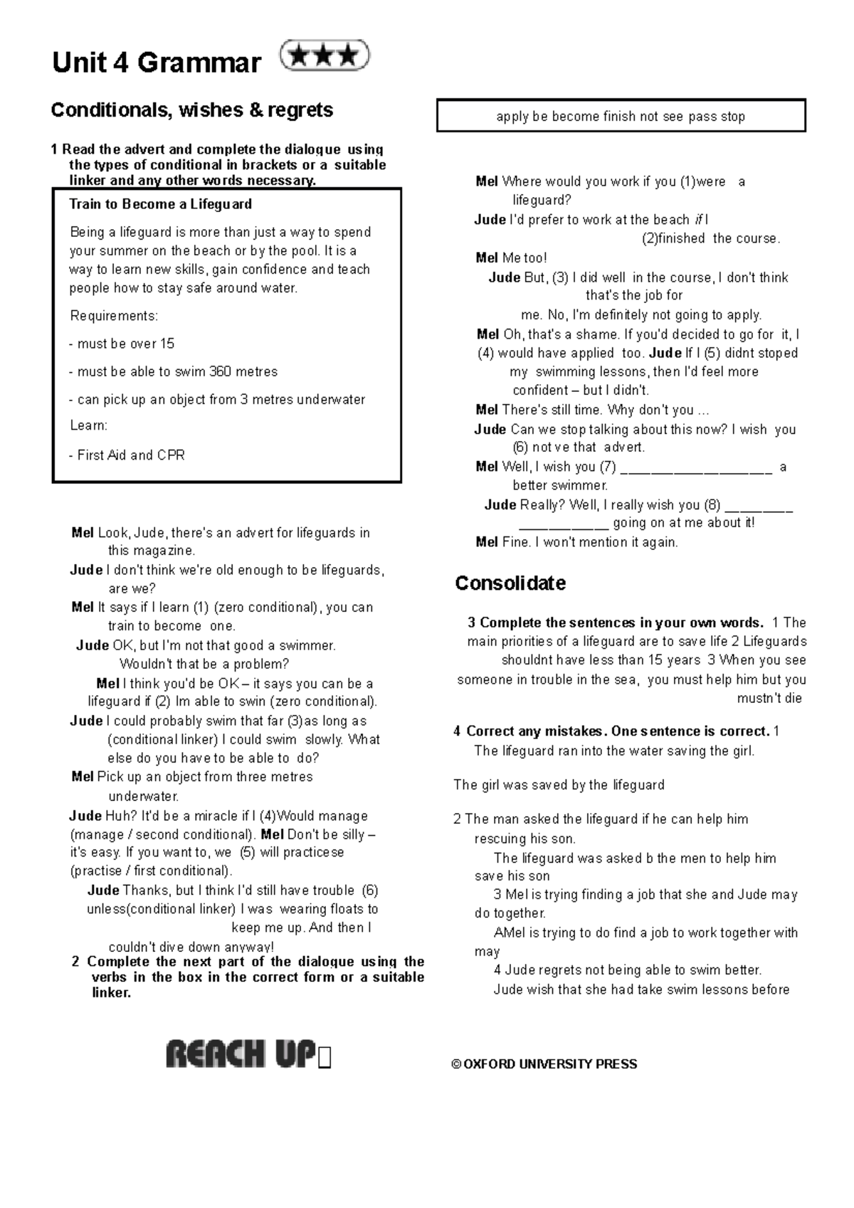 Grammar Unit 4 3 star - Esta guapisimo - Unit 4 Grammar Conditionals ...