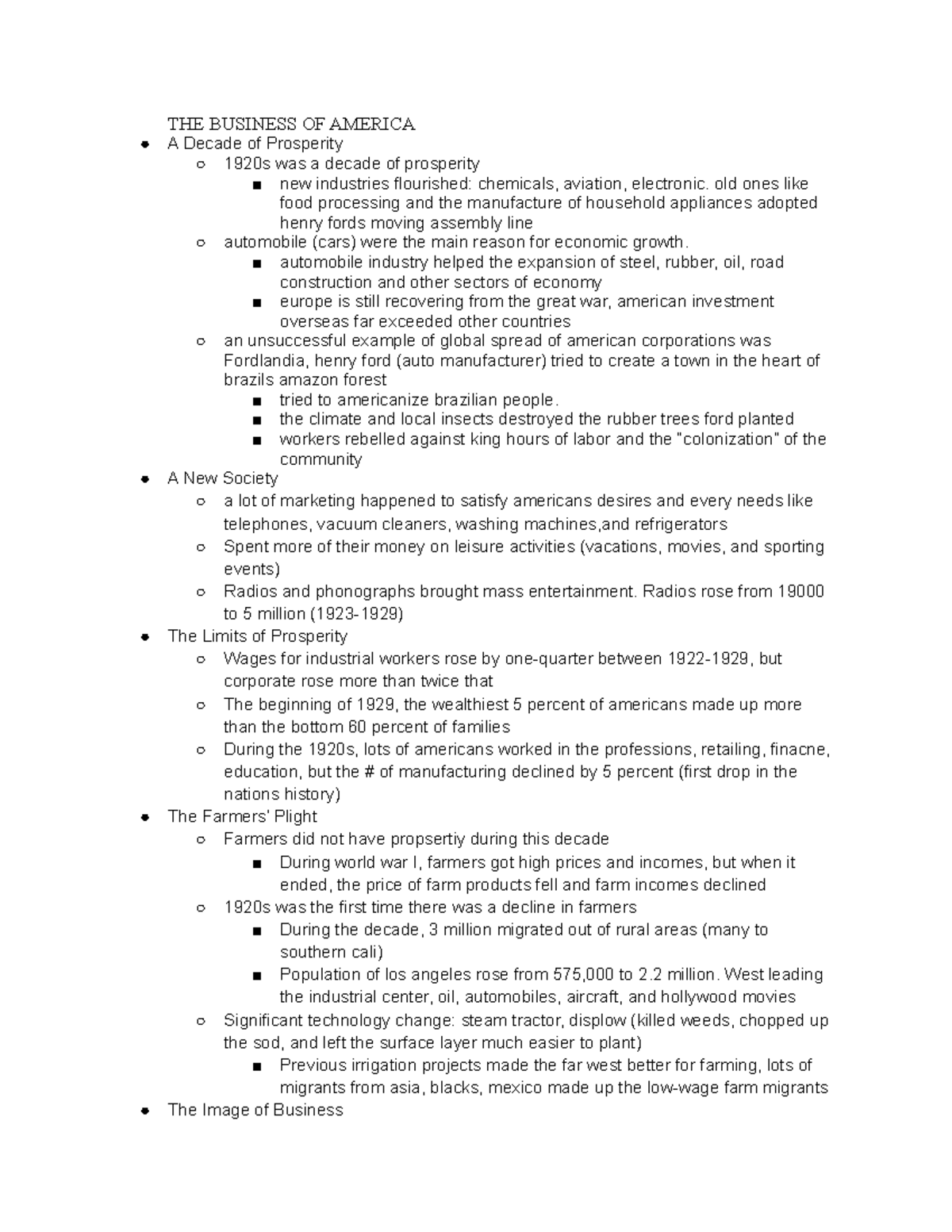 Give Me Liberty Chapter 20 FROM Business Culture TO Great Depression ...