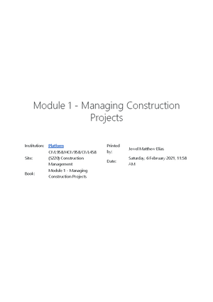 Project management plan example 4 - CIVL458 - UOW - Studocu