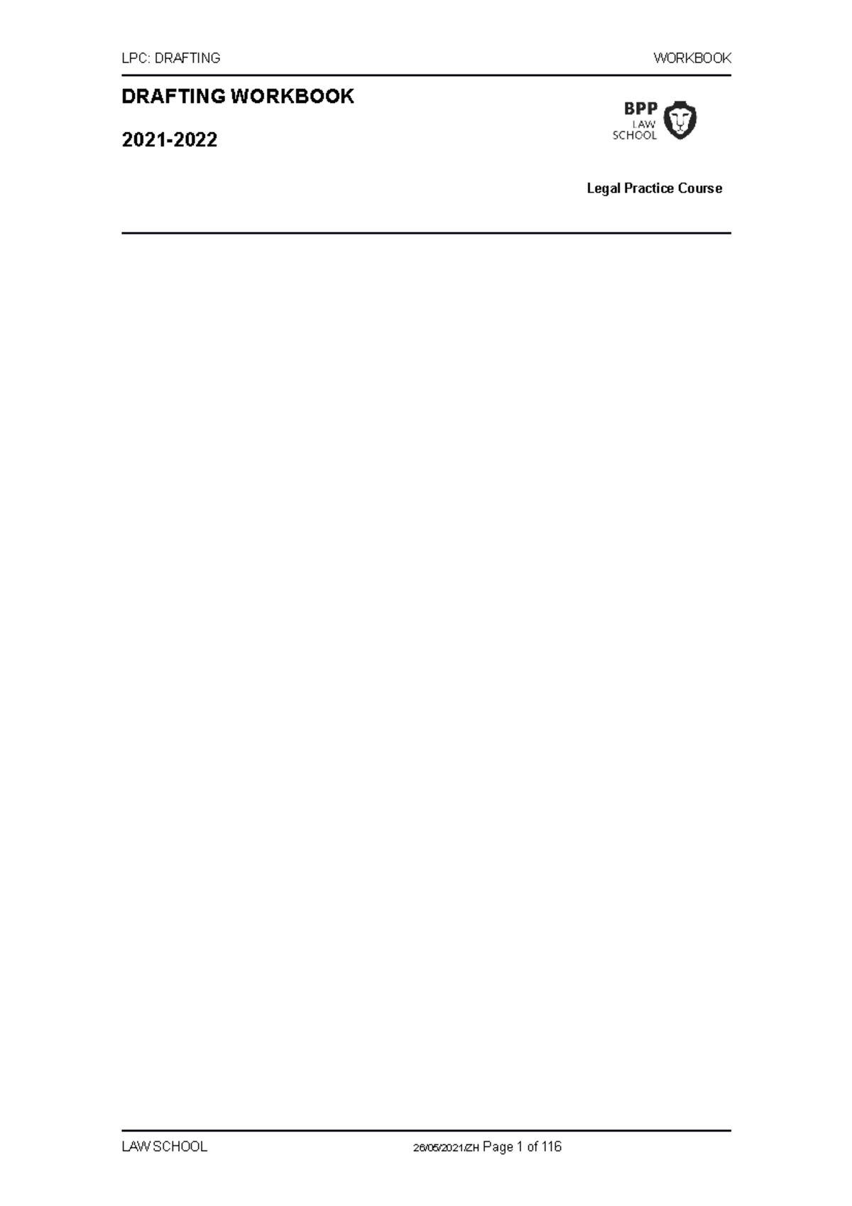 Drafting Workbook 2021-22 - LPC: DRAFTING WORKBOOK DRAFTING WORKBOOK ...
