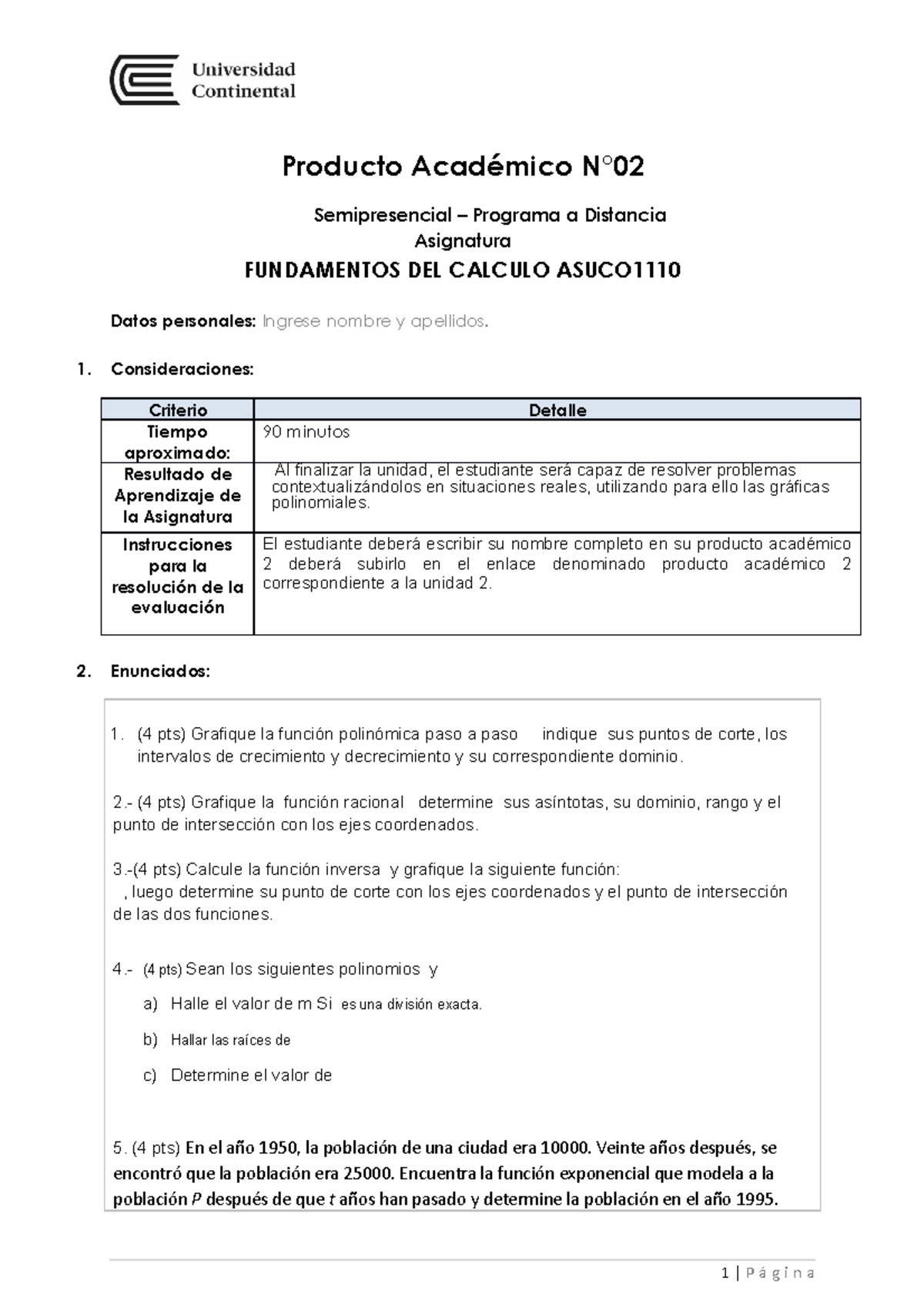 PA2 2020 10A - Resolución del producto academico numero 2 de forma grupal - Producto Académico N ...
