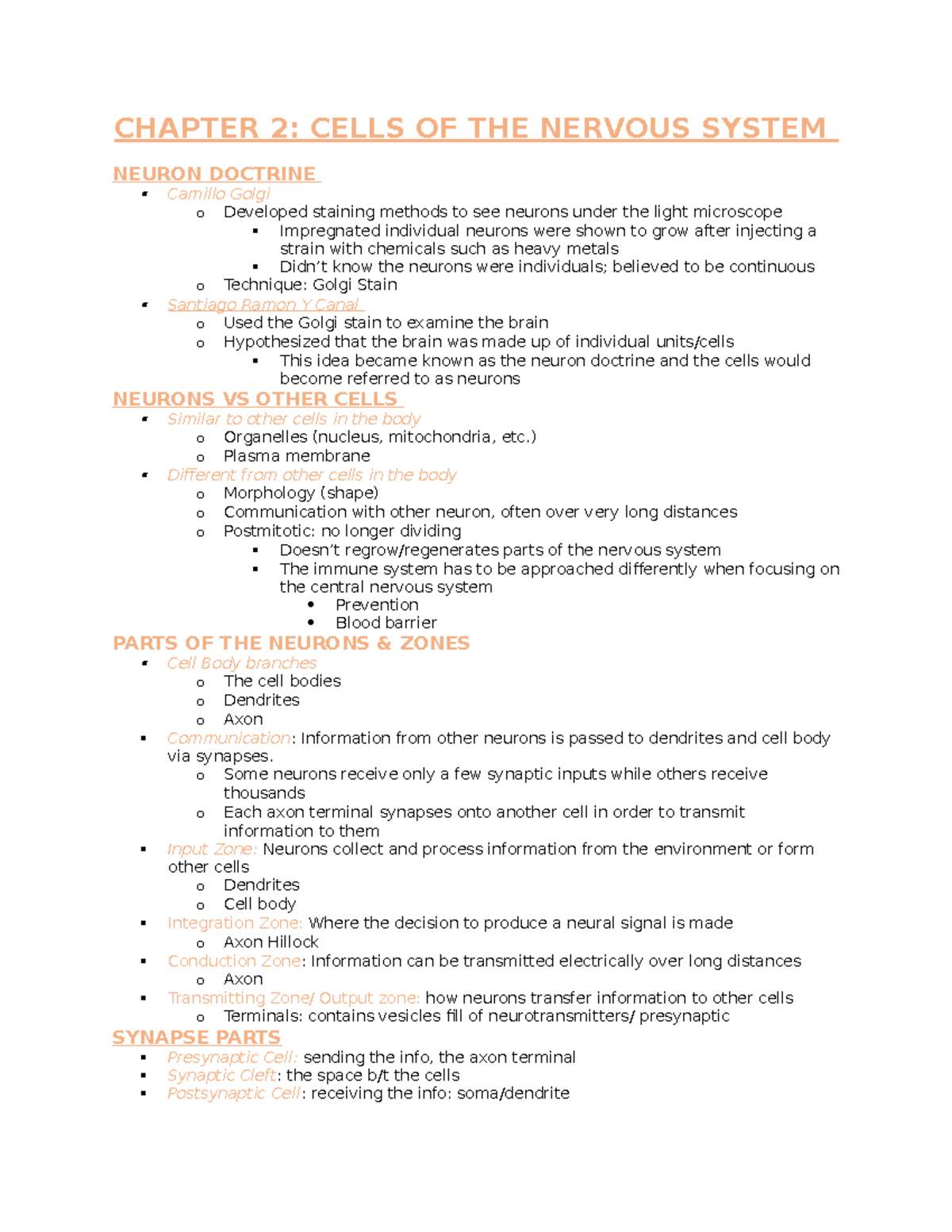 [PSB 2000] Module 2: Cells Of The Nervous System - CHAPTER 2: CELLS OF ...