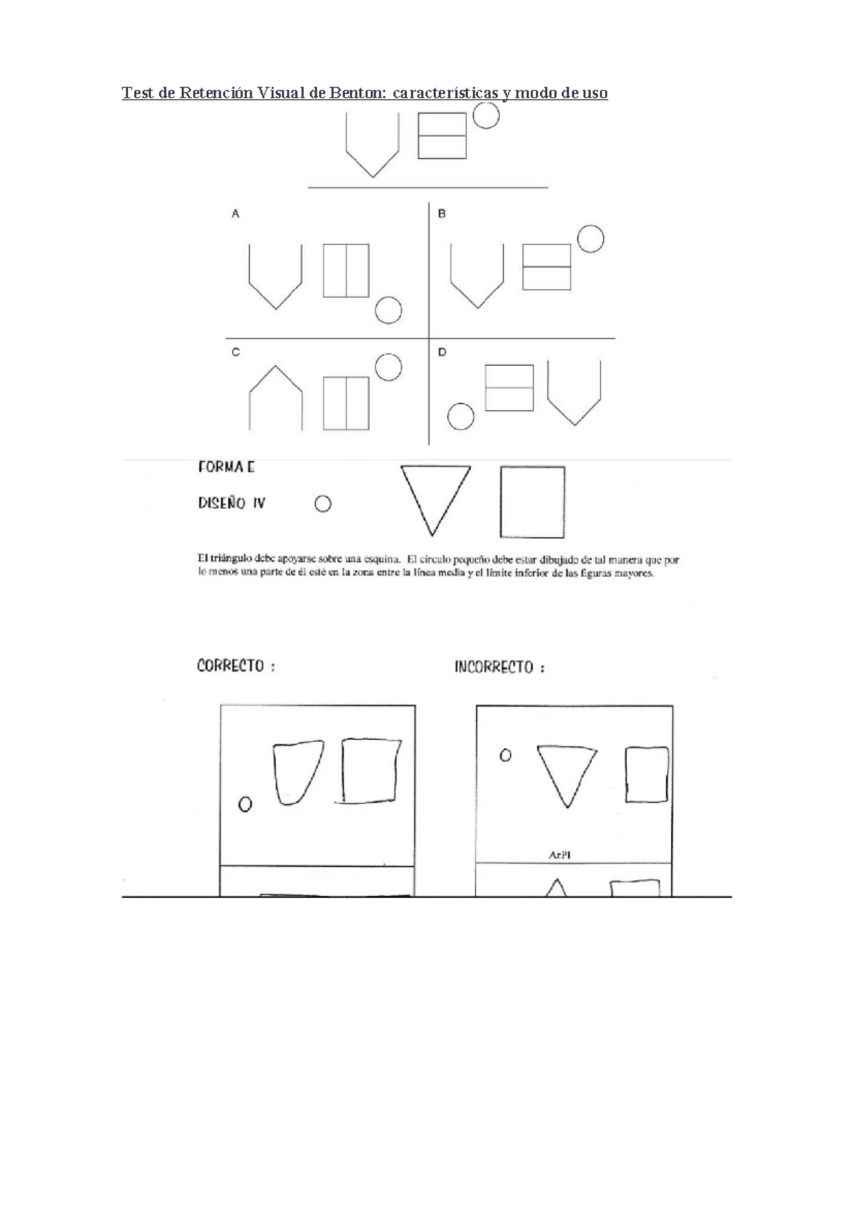 Benton Memoria - issiisis - Test de Retención Visual de Benton ...
