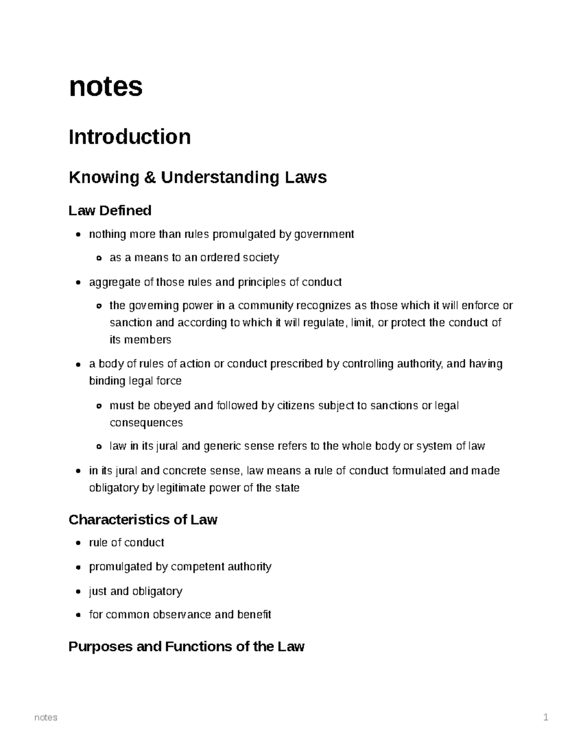 Defining and Understanding Obligations - notes Introduction Knowing ...