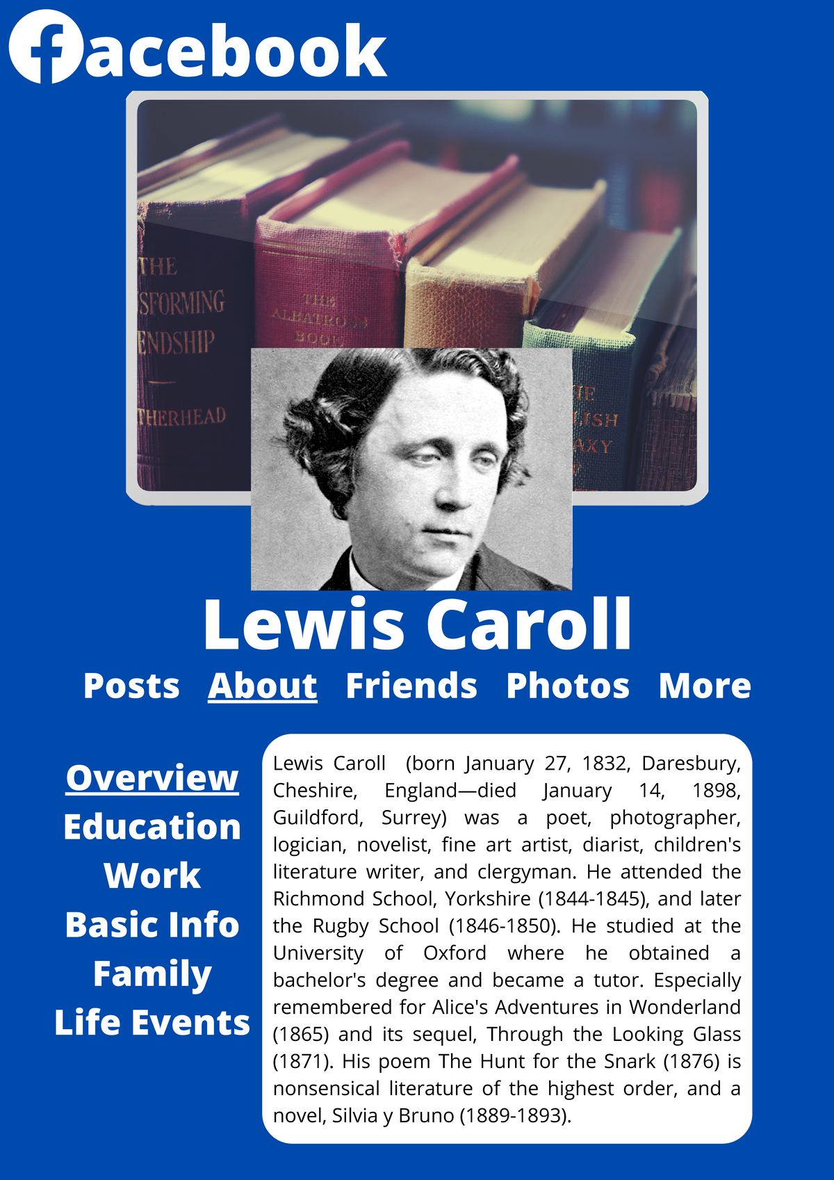 Lewis - info del tema - acebook Lewis Caroll Posts About Friends Photos ...